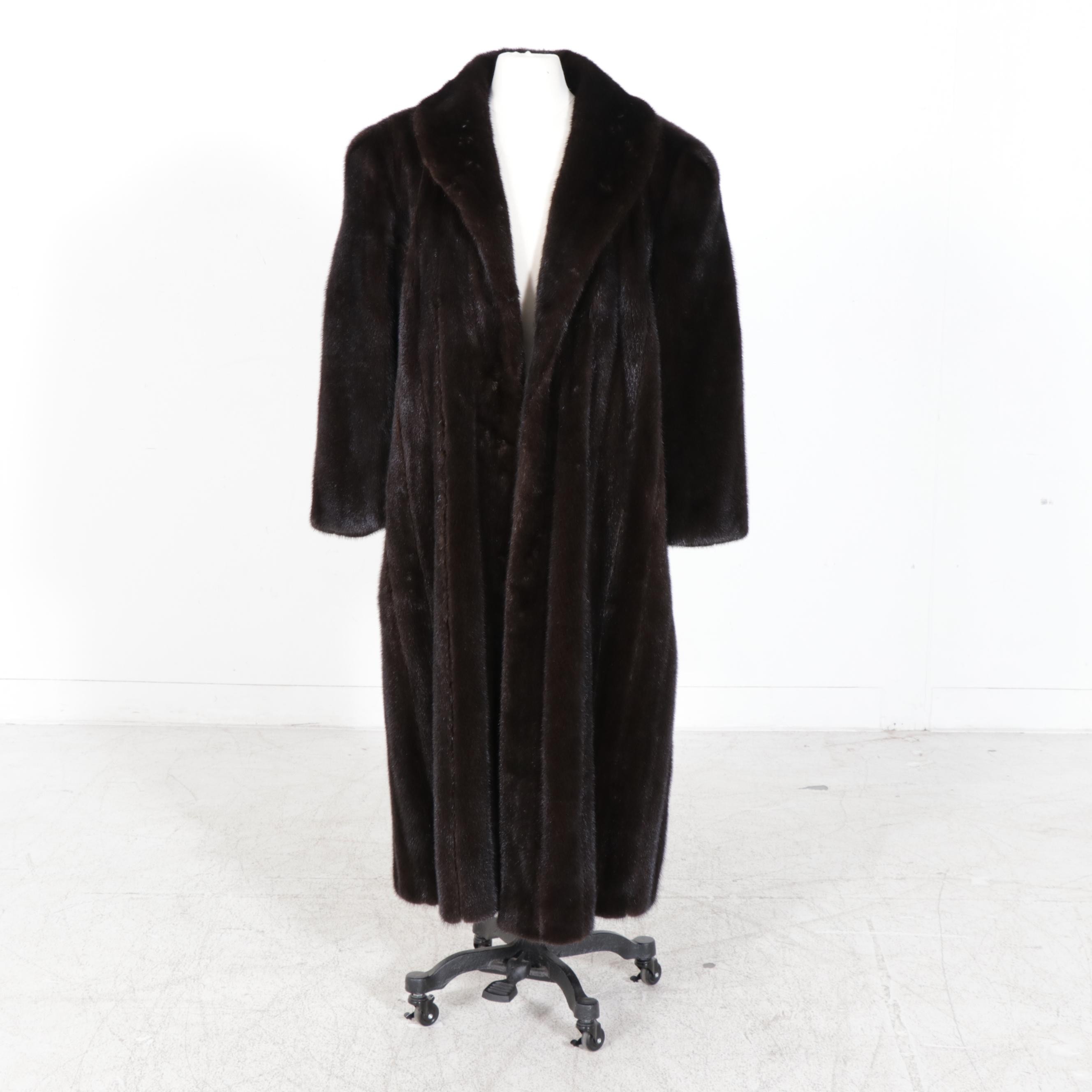 Dark Mahogany Mink Fur Coat from Evans Furs at Lazarus | EBTH