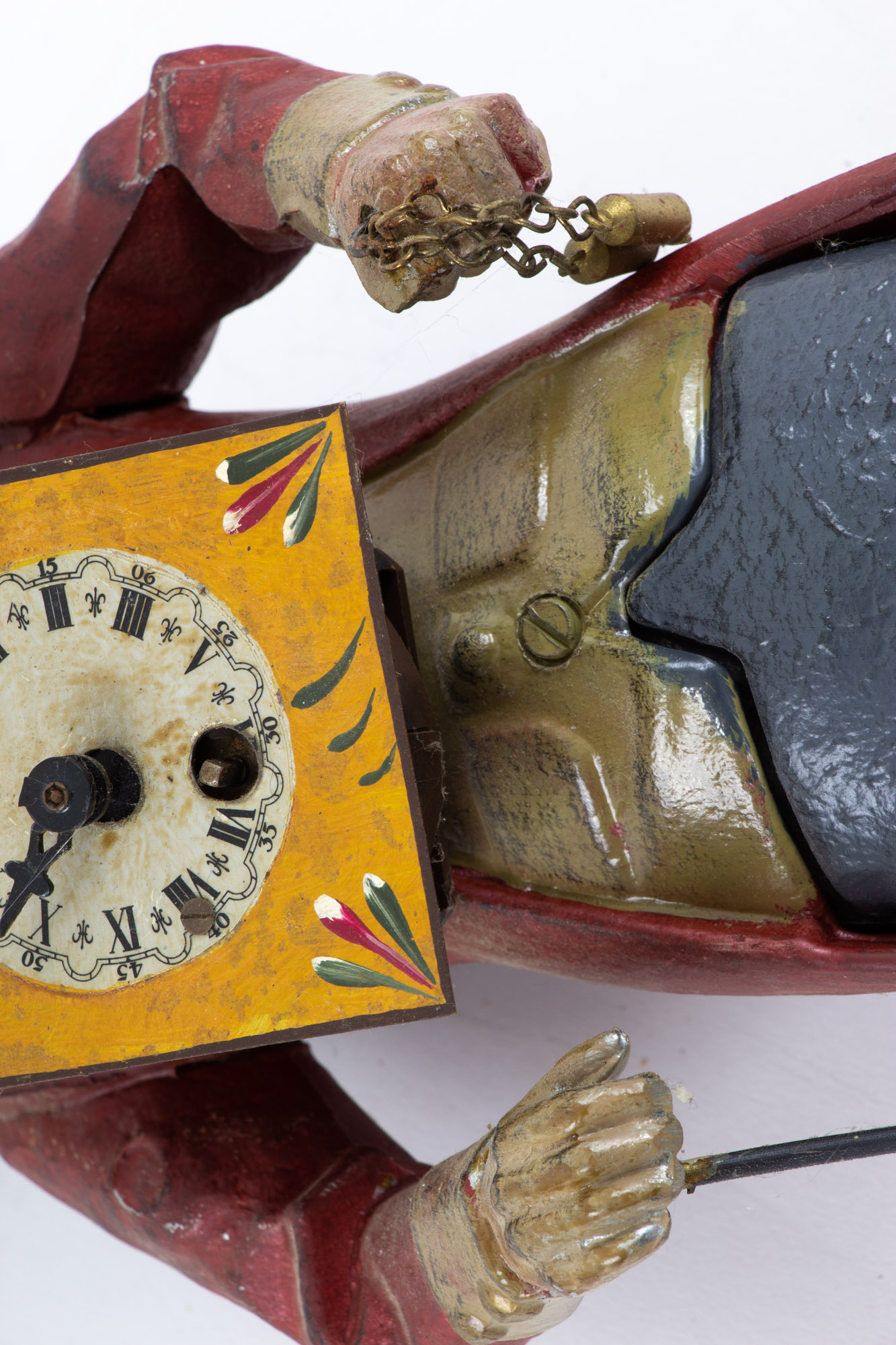 Antique Metal Clock Figurine | EBTH