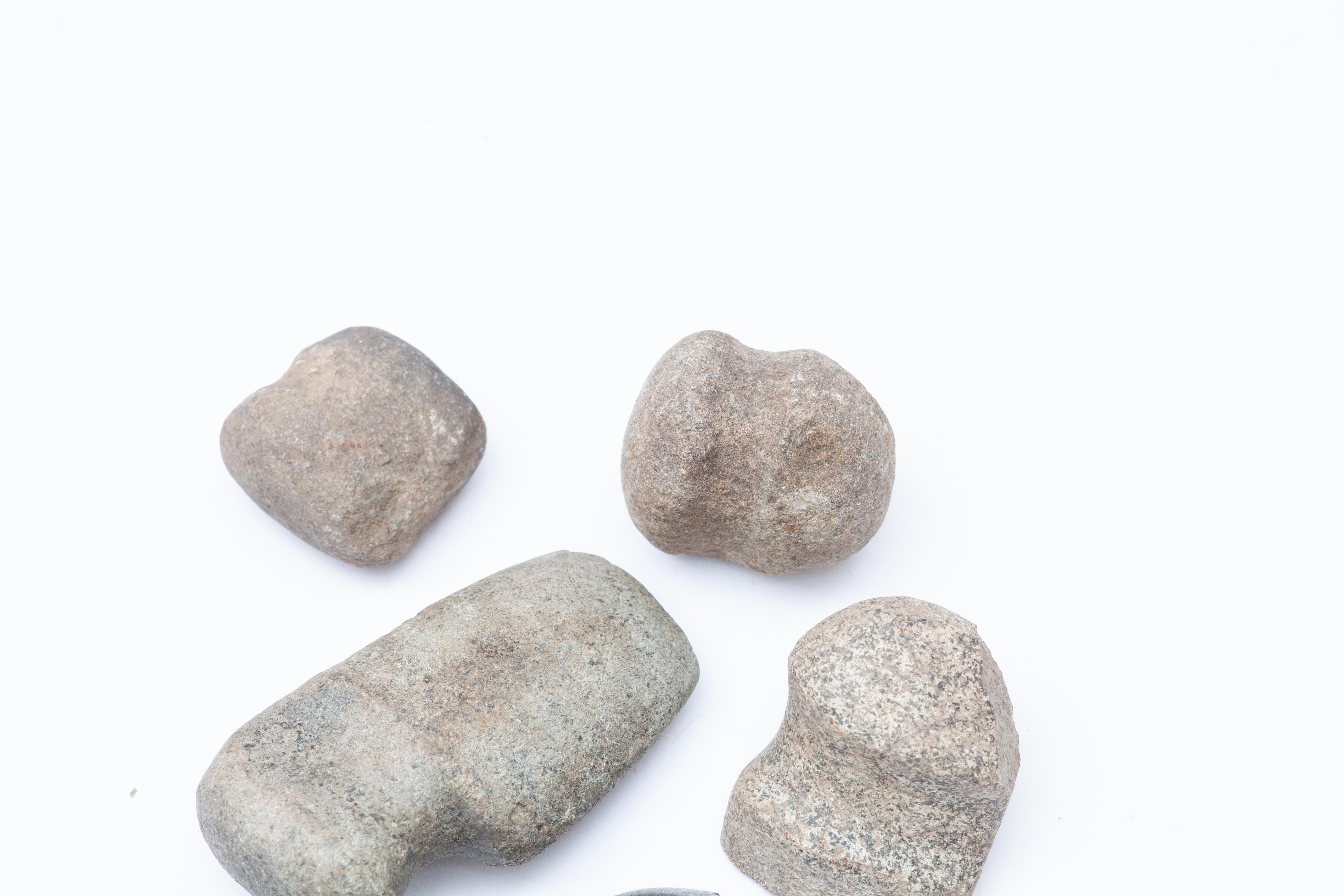 Native American Full and 3/4 Grooved Ground Stone Axe Heads | EBTH