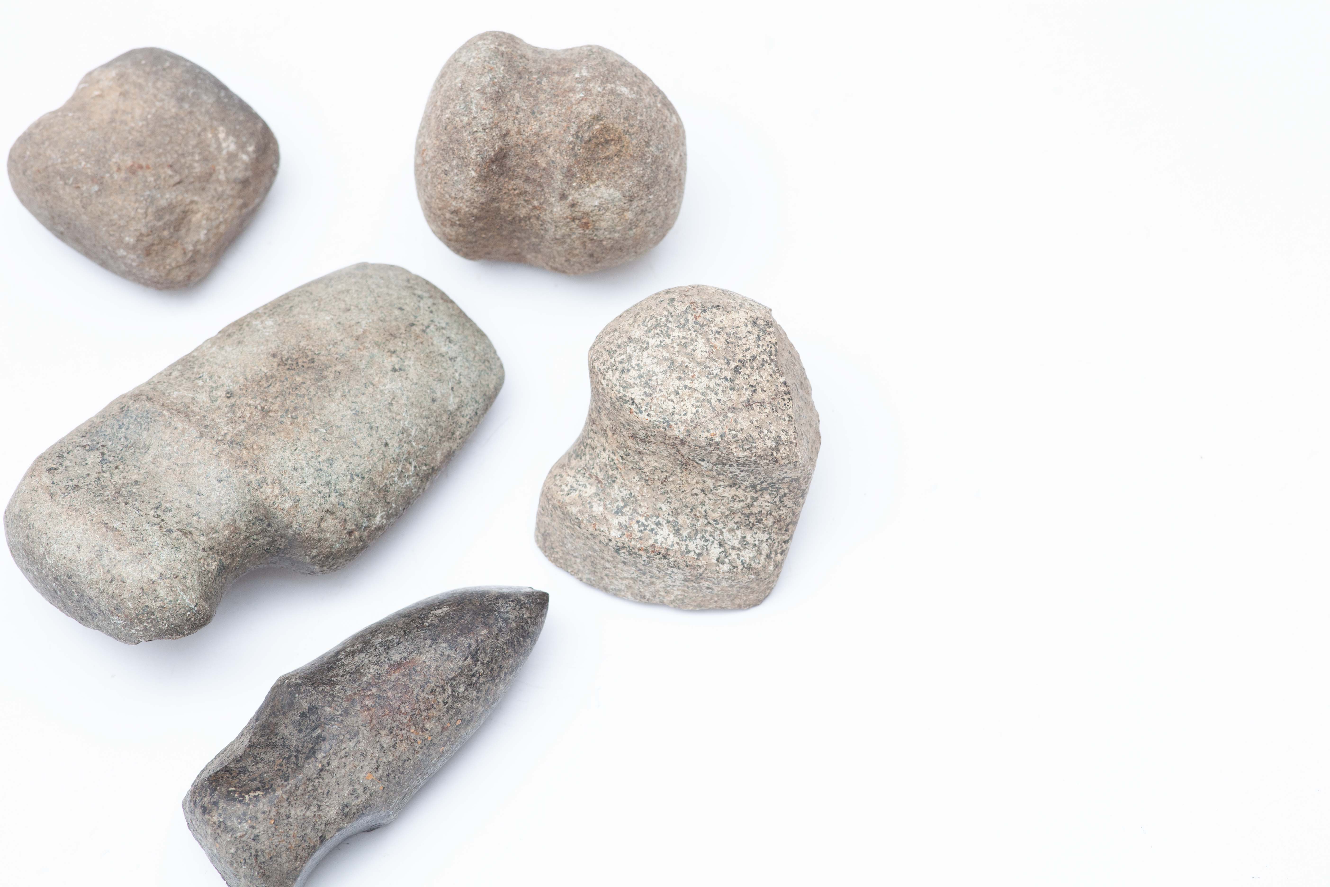 Native American Full and 3/4 Grooved Ground Stone Axe Heads | EBTH