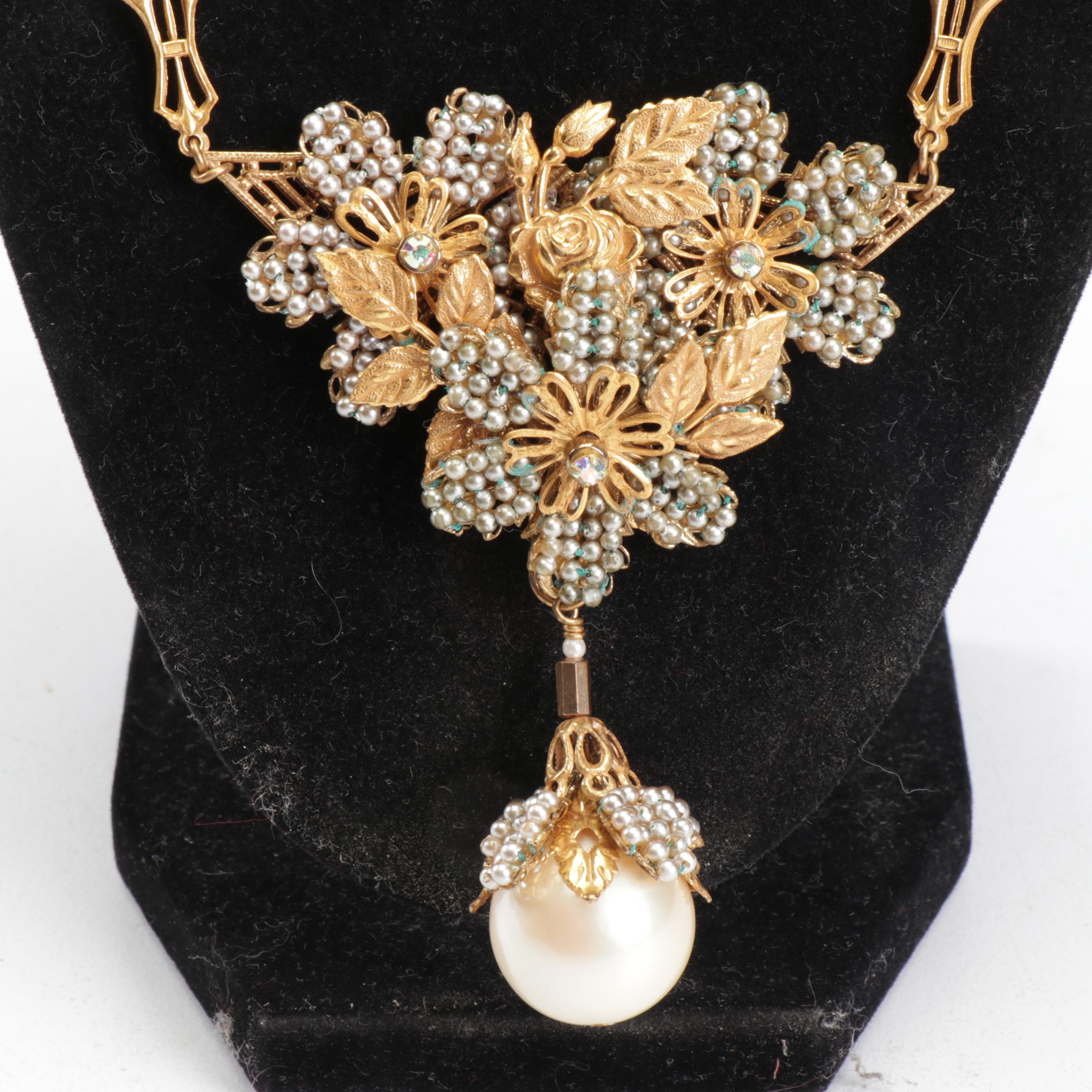 Early to Mid 20th Century Miriam Haskell Costume Jewelry Set | EBTH
