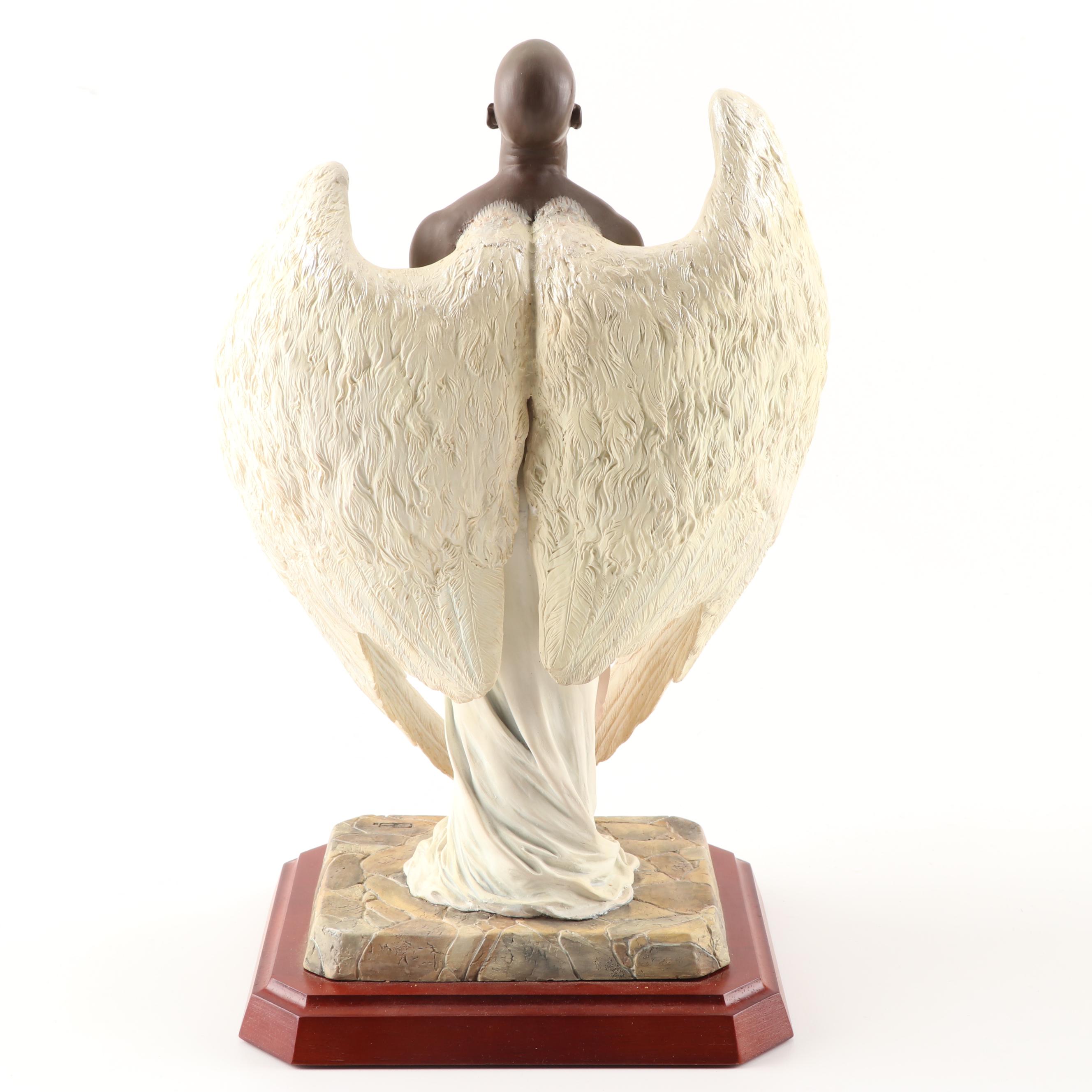 Thomas Blackshear's Ebony Visions "The Guardian" Figurine on Wood Base ...