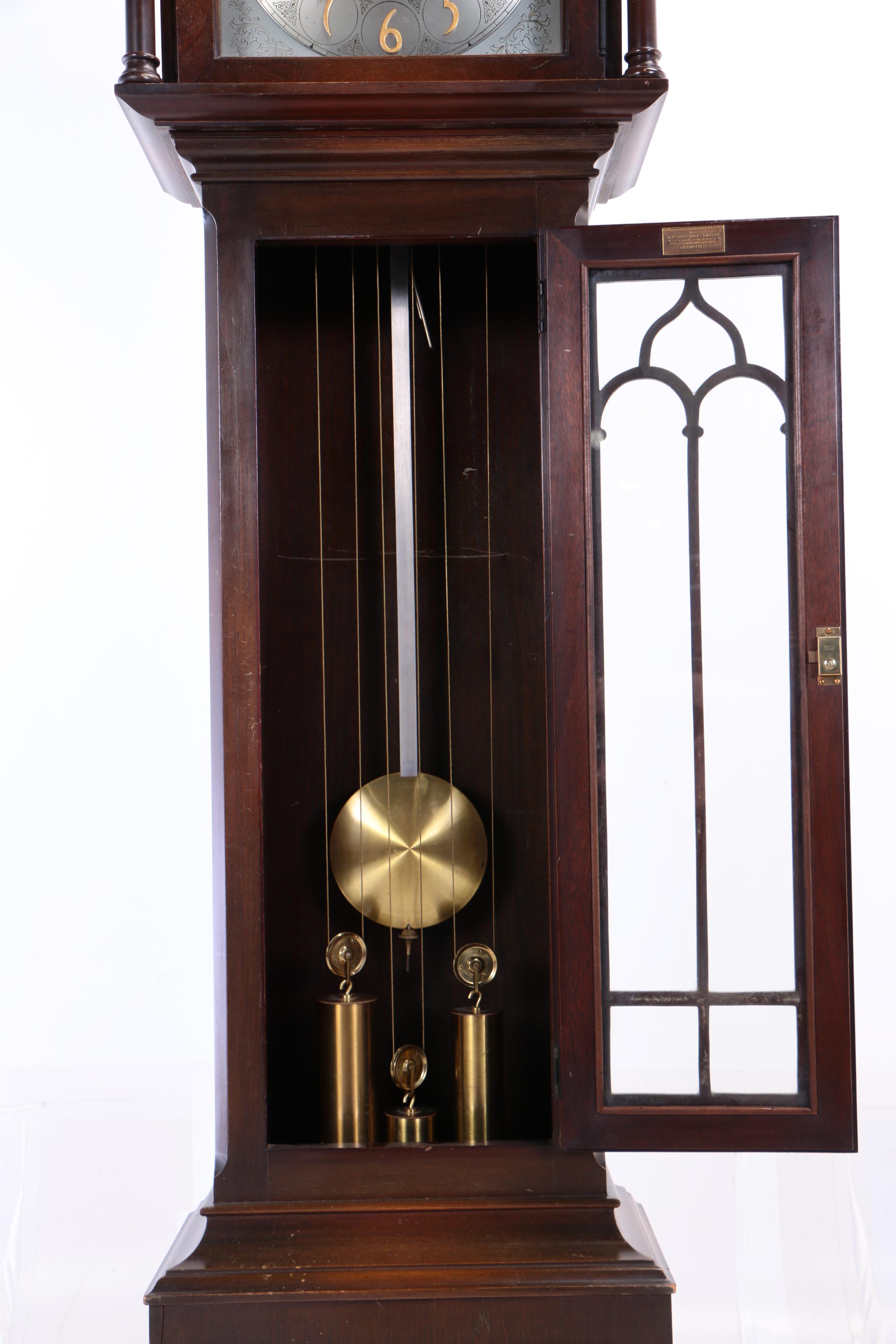 Herschede Hall Clock Co., Mahogany Tall Case Clock, Early 20th Century ...