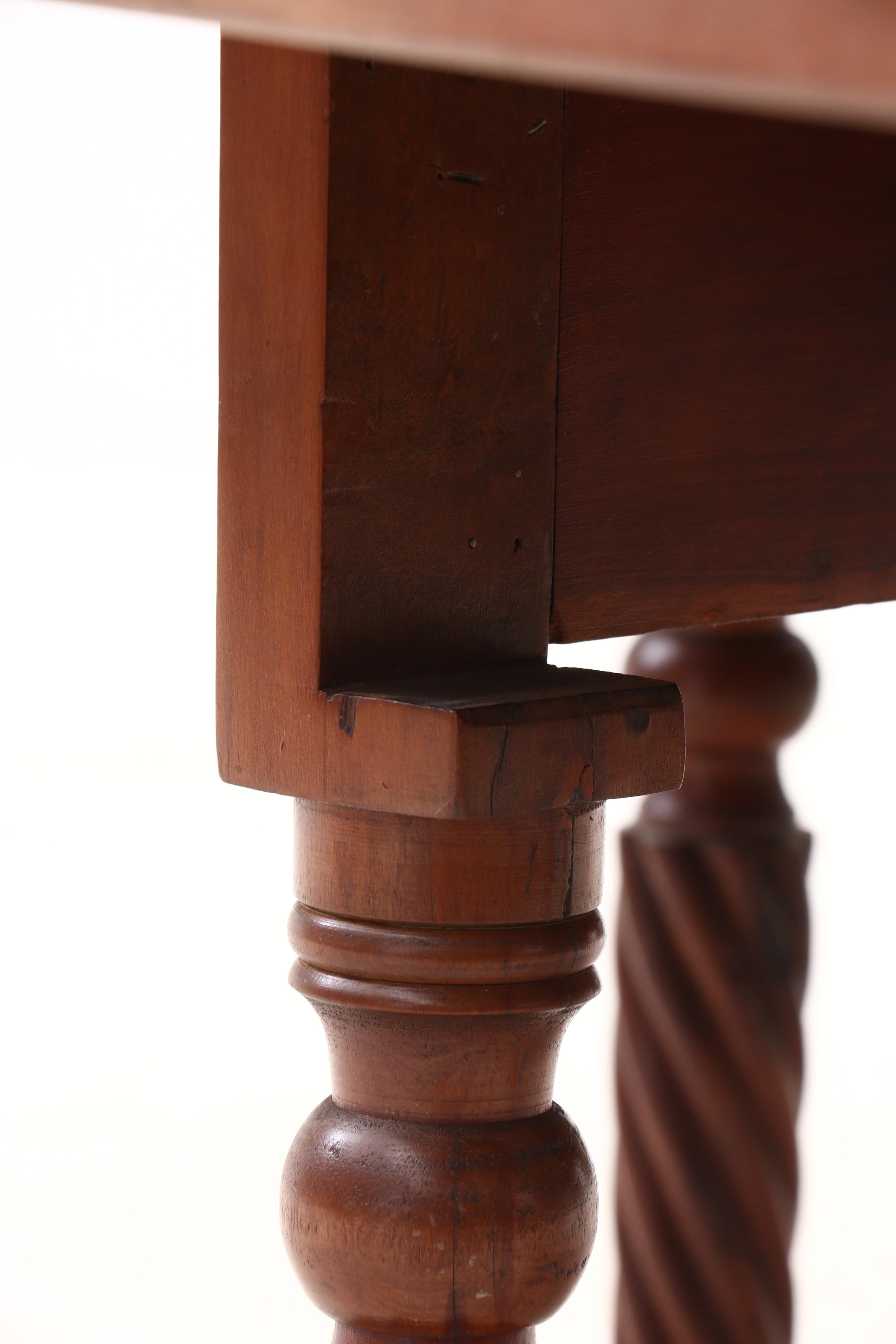 Rope-Leg Cherry Drop-Leaf Dining Table | EBTH