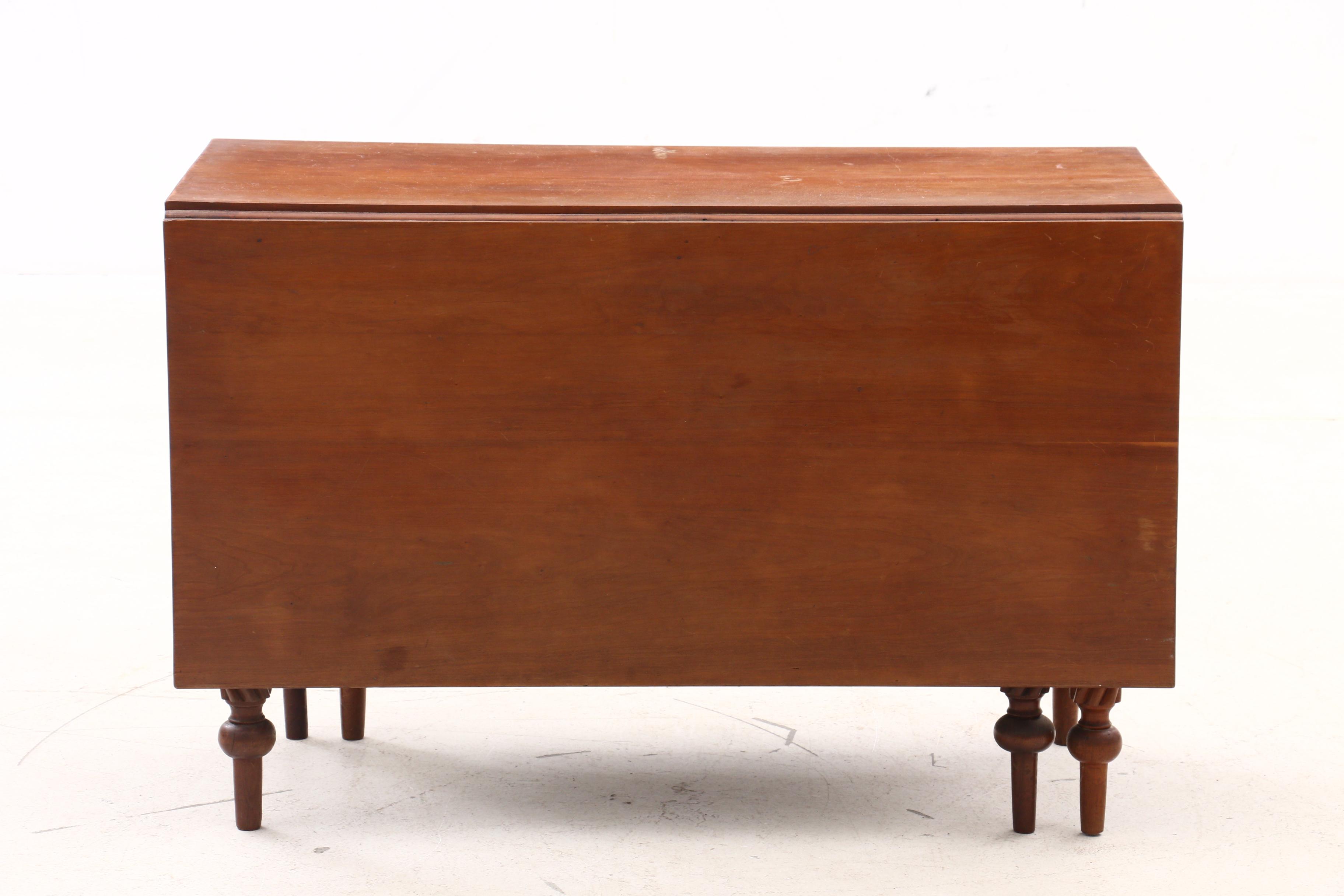 Rope-Leg Cherry Drop-Leaf Dining Table | EBTH