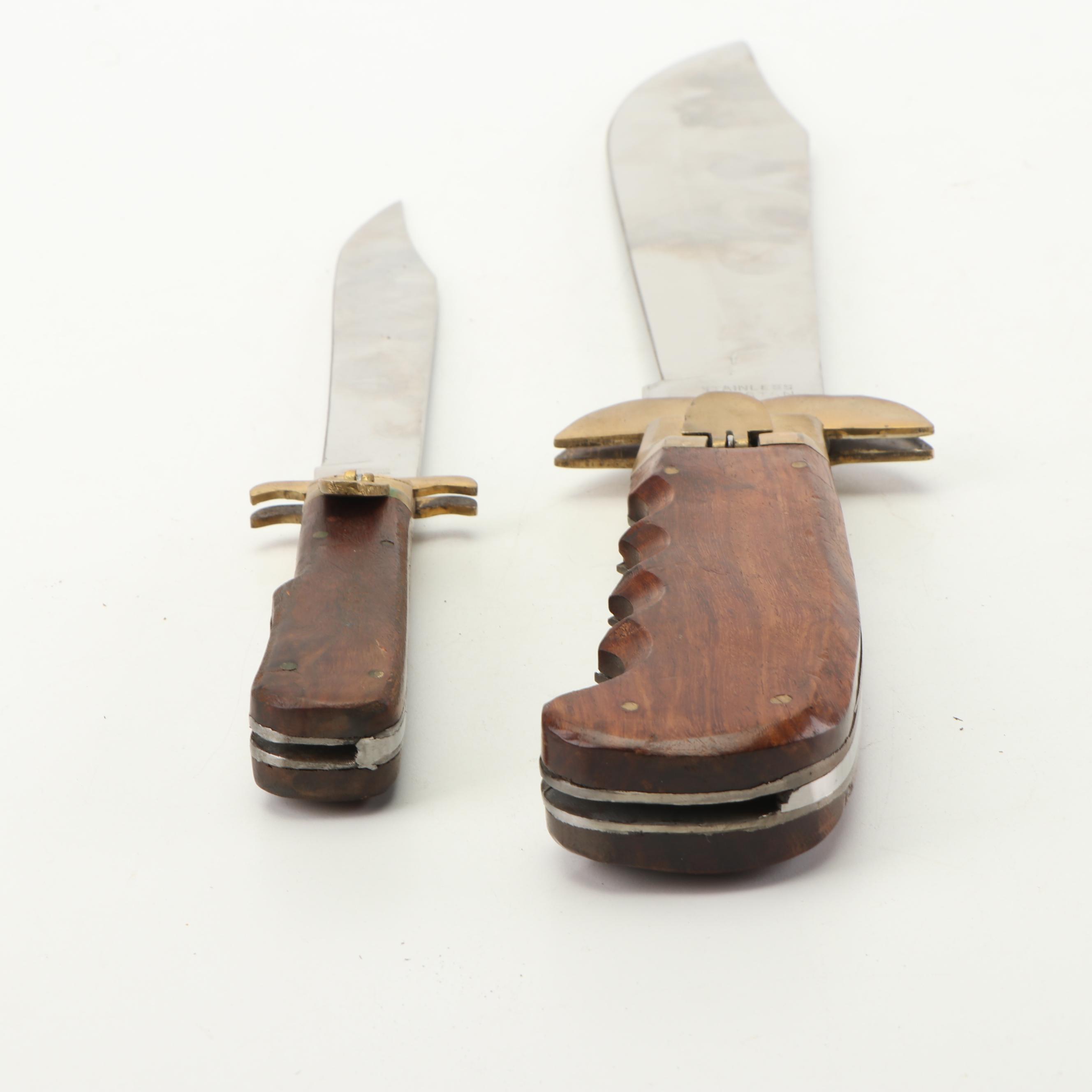Pakistani Folding Knives in Leather Sheathes | EBTH