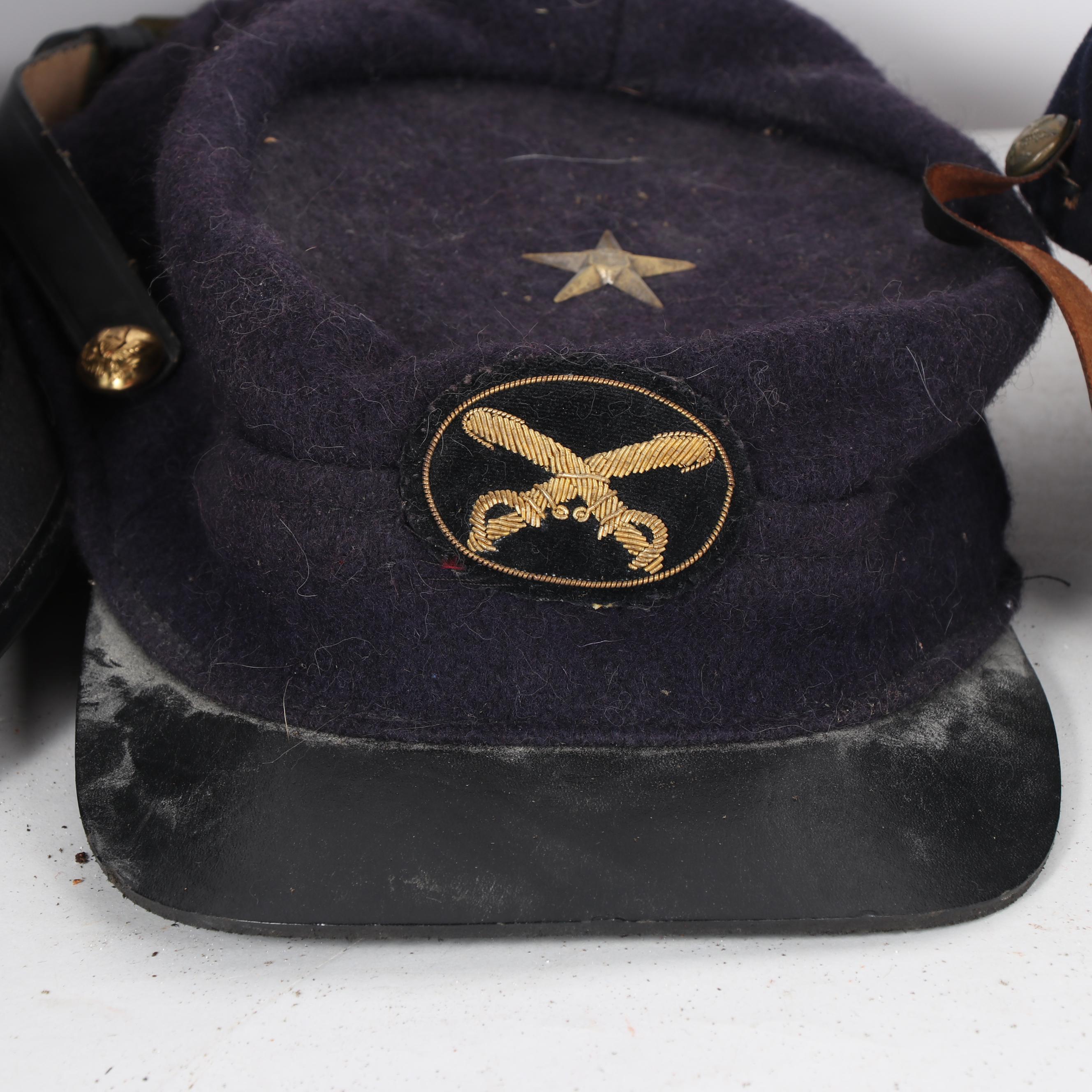 Vintage London Metropolitan Police Helmet and Reproduction Military ...