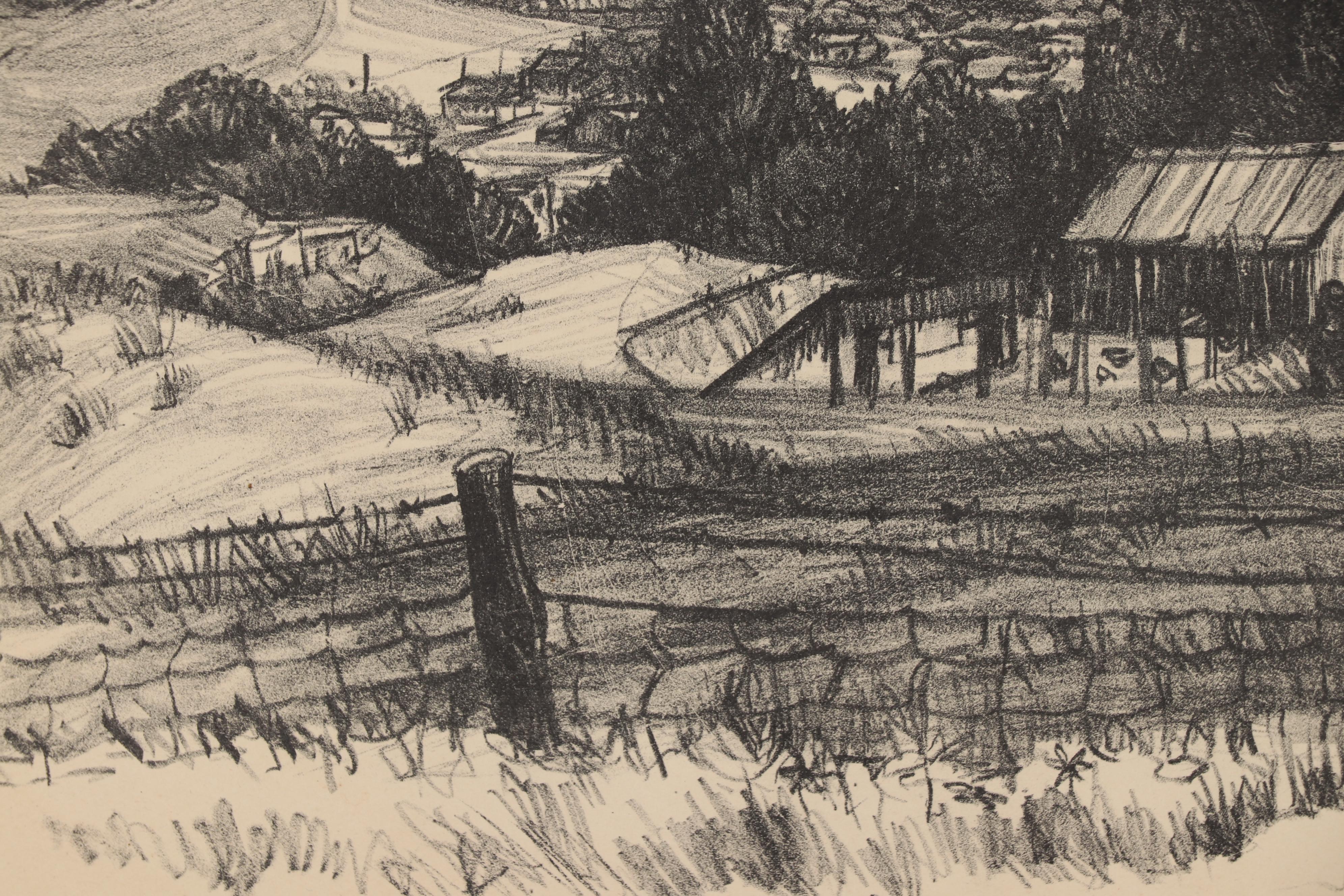 Mid 20th Century Lithograph "Colorado Landscape" | EBTH