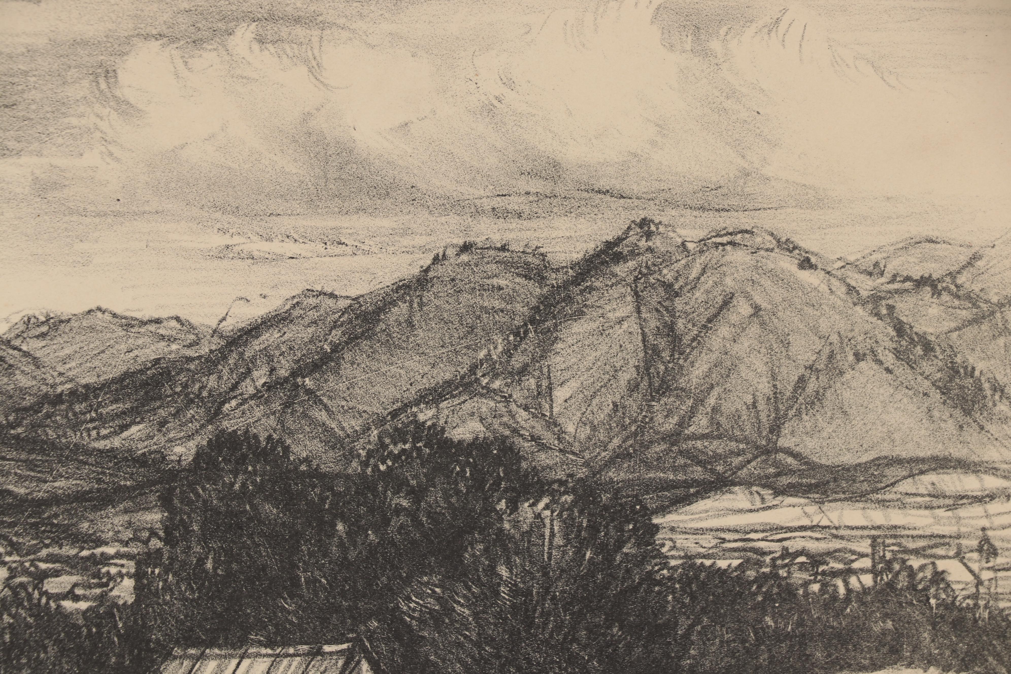 Mid 20th Century Lithograph "Colorado Landscape" | EBTH