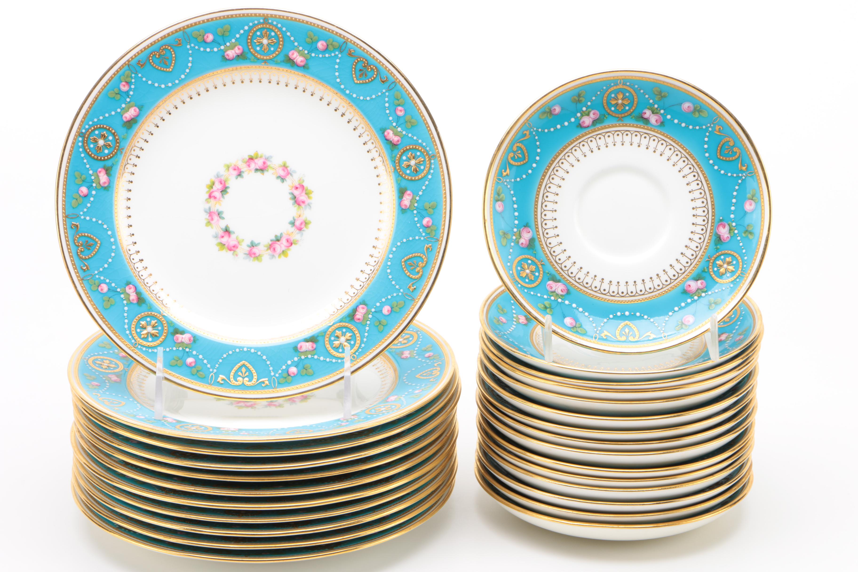 Minton Porcelain Dessert Service, Sold Through Loring Andrews ...