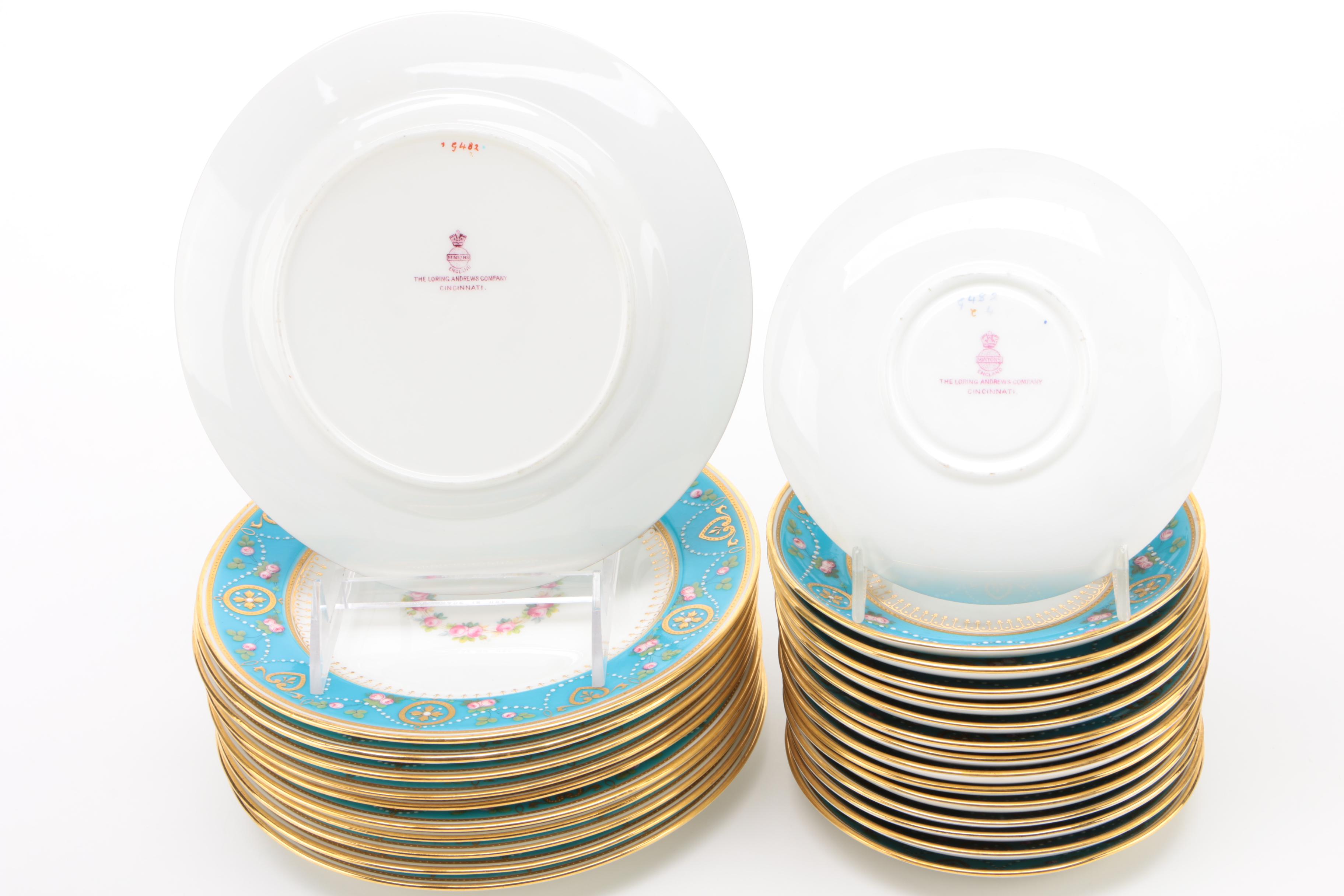 Minton Porcelain Dessert Service, Sold Through Loring Andrews ...