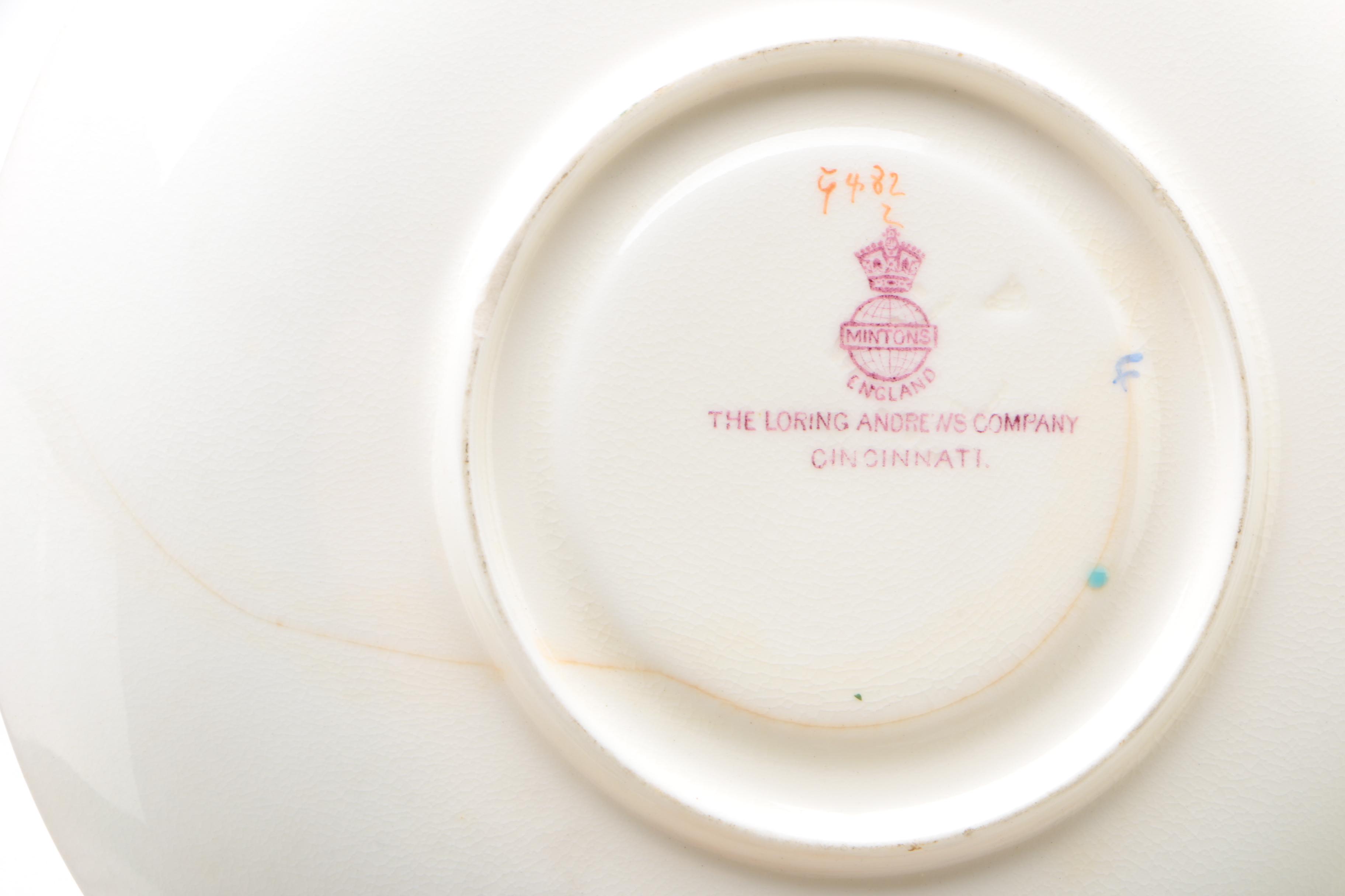 Minton Porcelain Dessert Service, Sold Through Loring Andrews ...