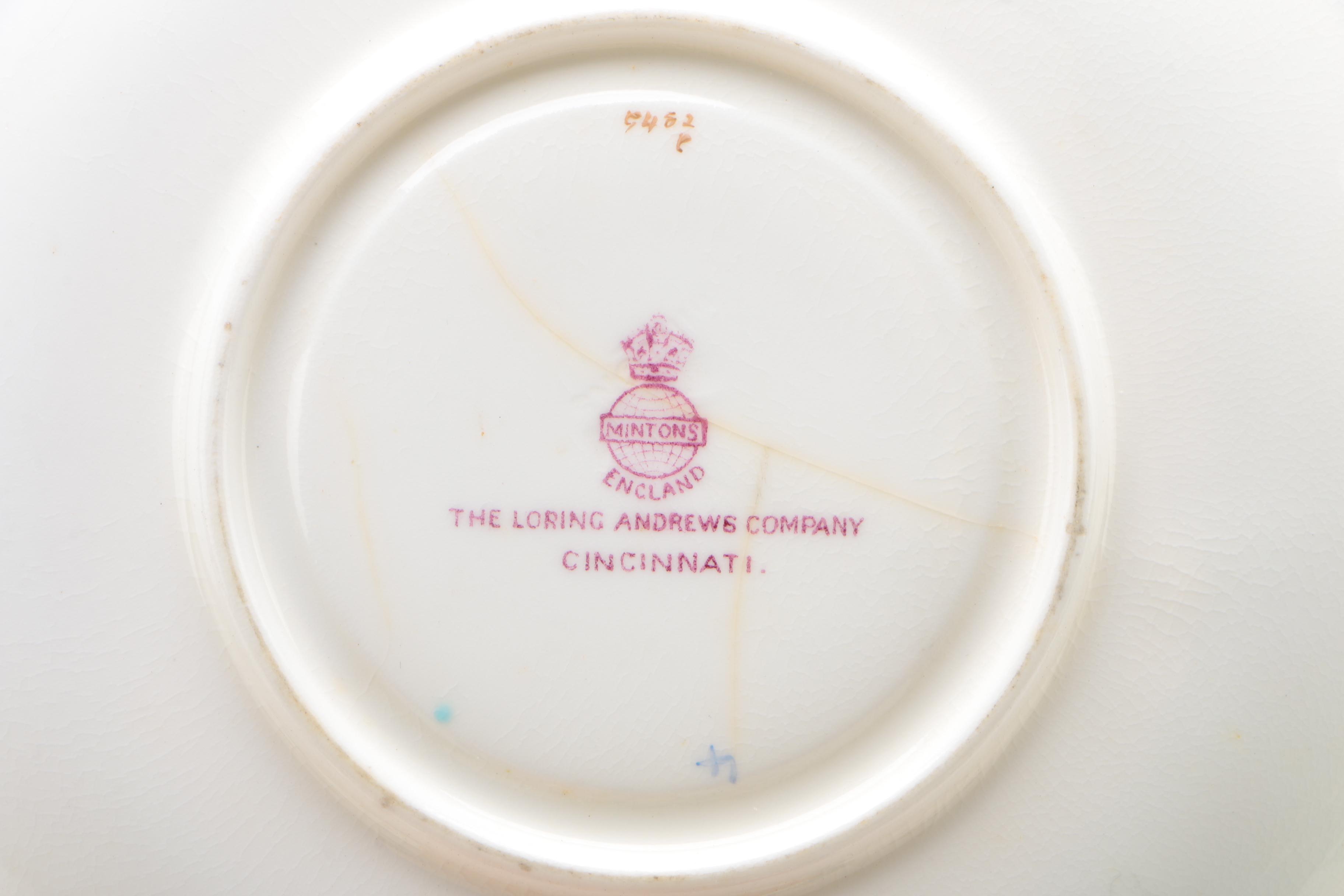 Minton Porcelain Dessert Service, Sold Through Loring Andrews ...