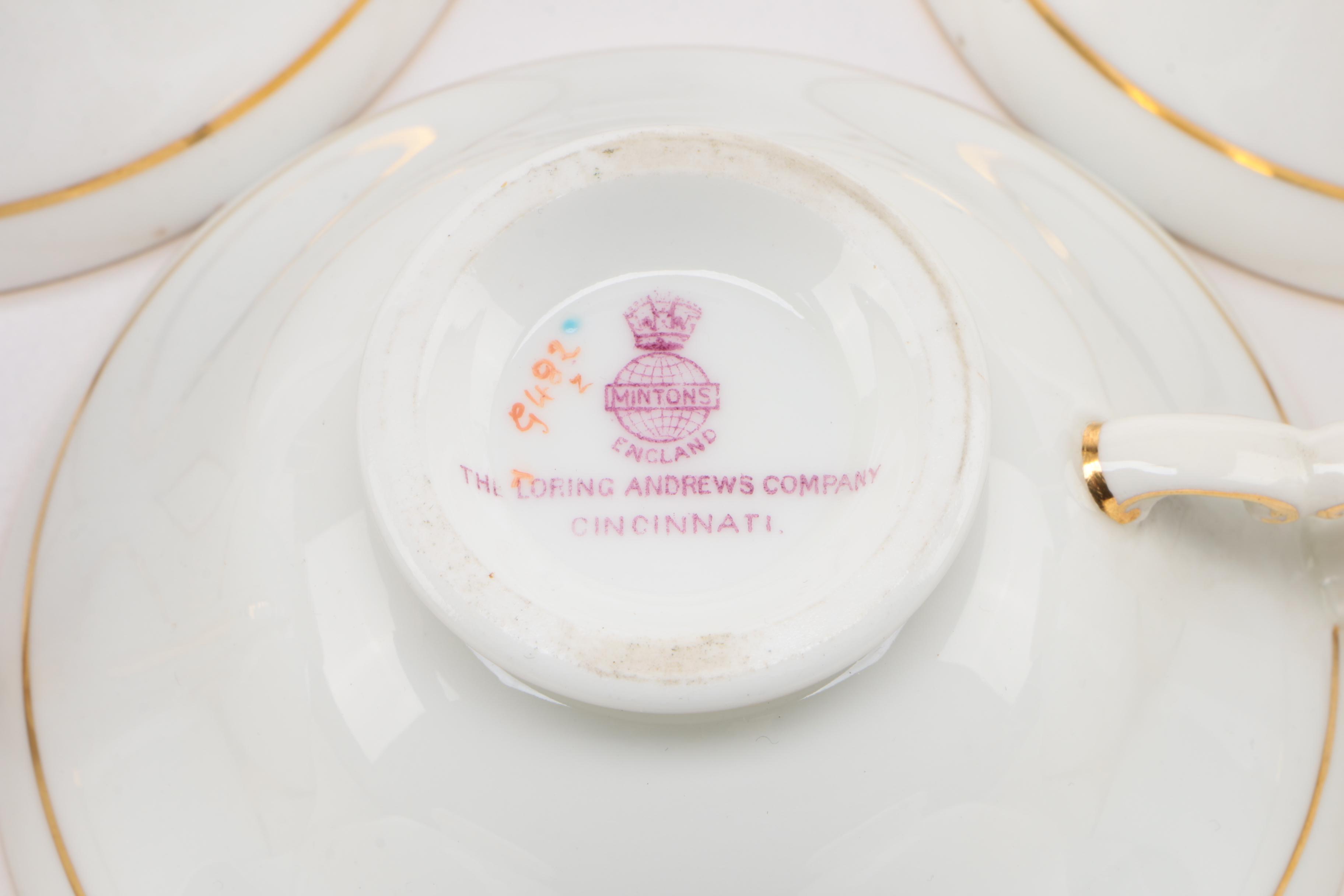 Minton Porcelain Dessert Service, Sold Through Loring Andrews ...