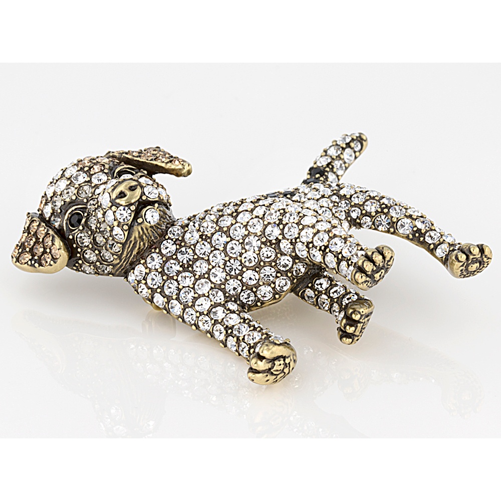 Costume Crystal Jack Russell Brooch | EBTH