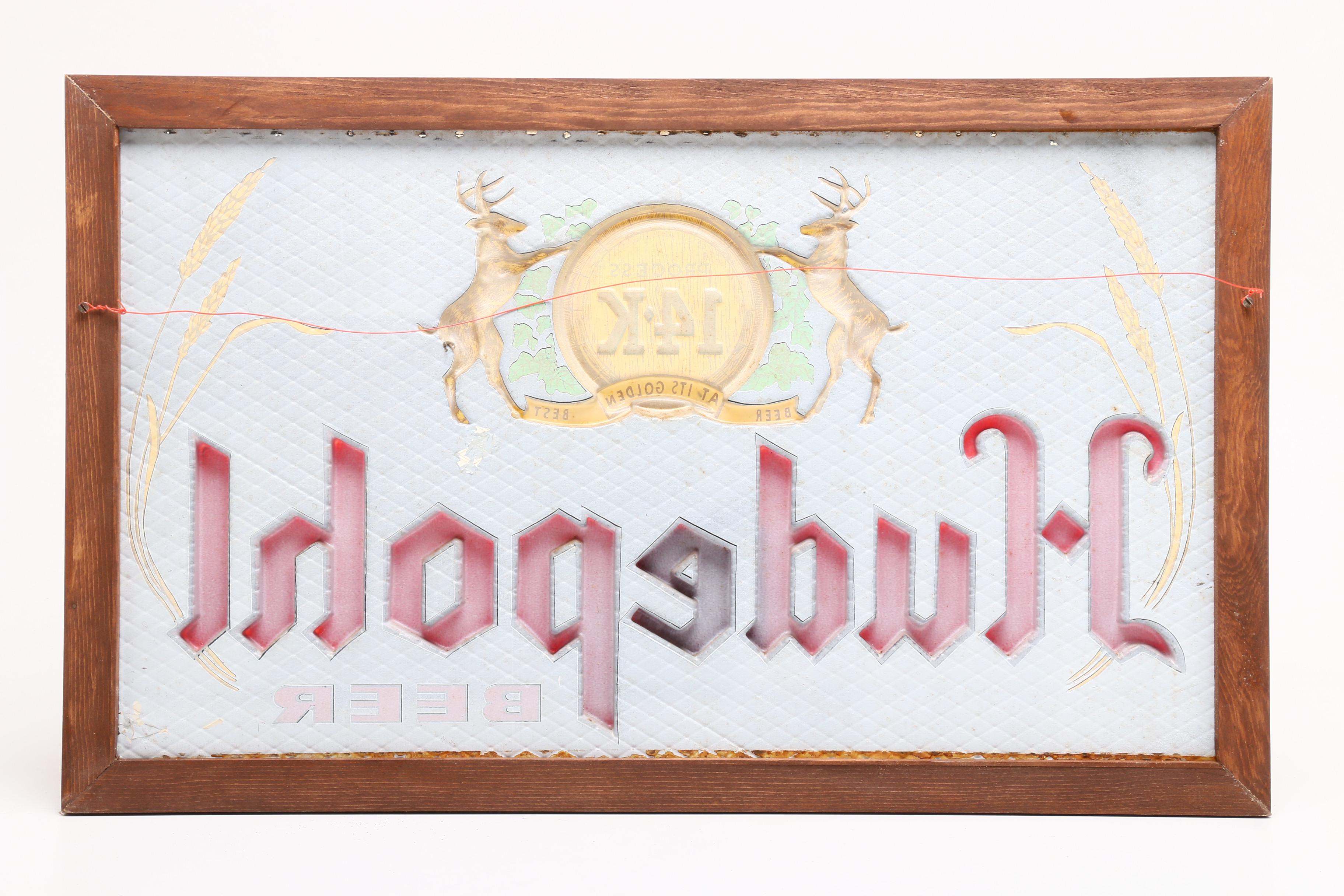 Hudepohl Beer "14K" Advertising Sign, Circa 1950s-1960s | EBTH