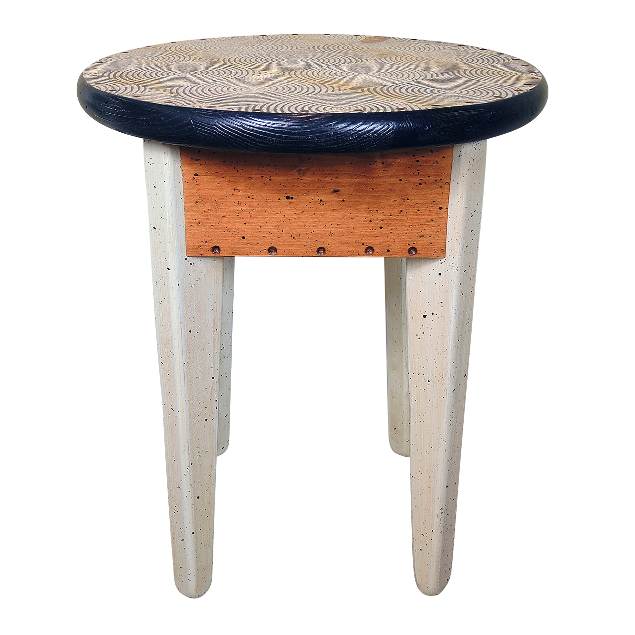 Contemporary David Marsh Painted and Reclaimed Wood Side Table | EBTH