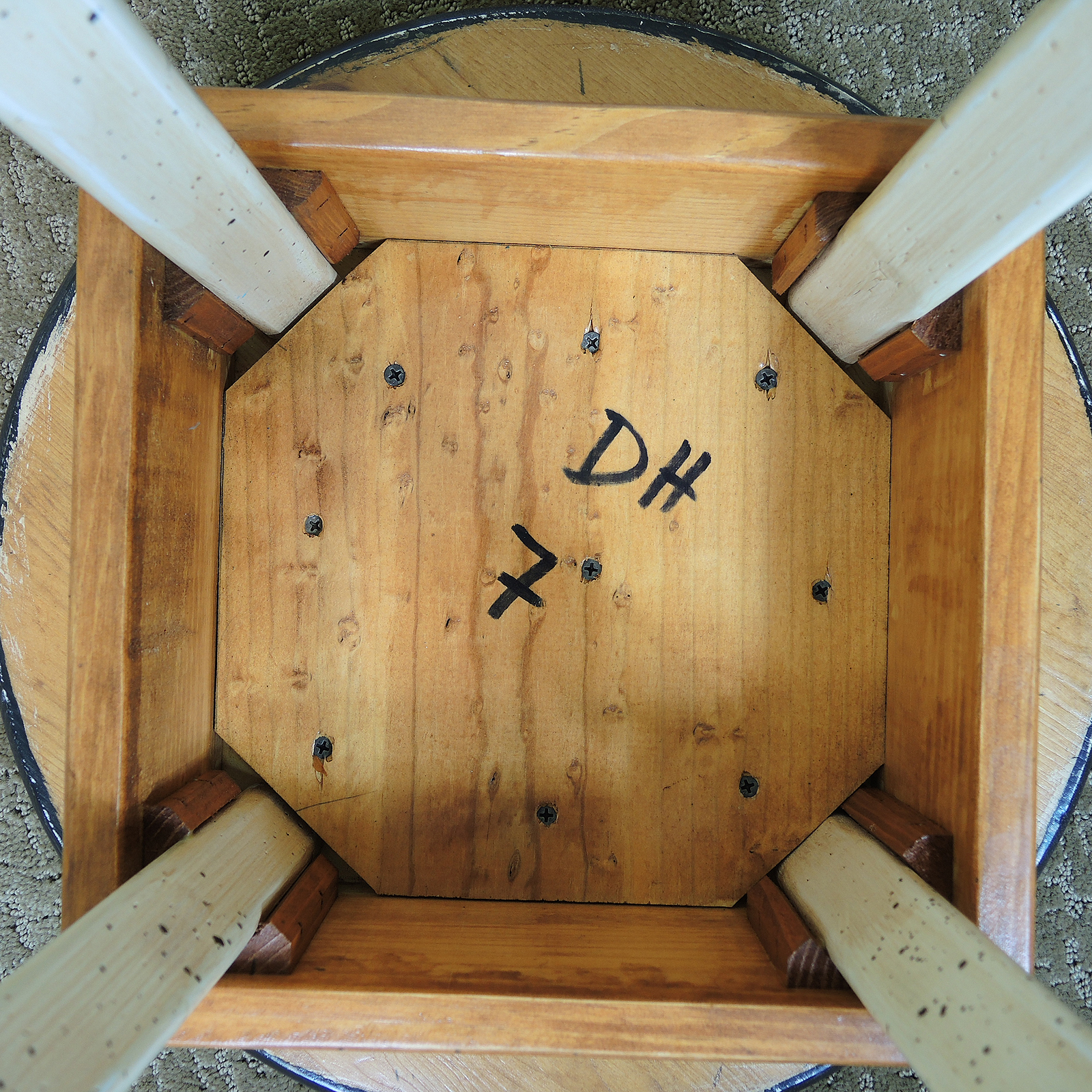 Contemporary David Marsh Painted and Reclaimed Wood Side Table | EBTH