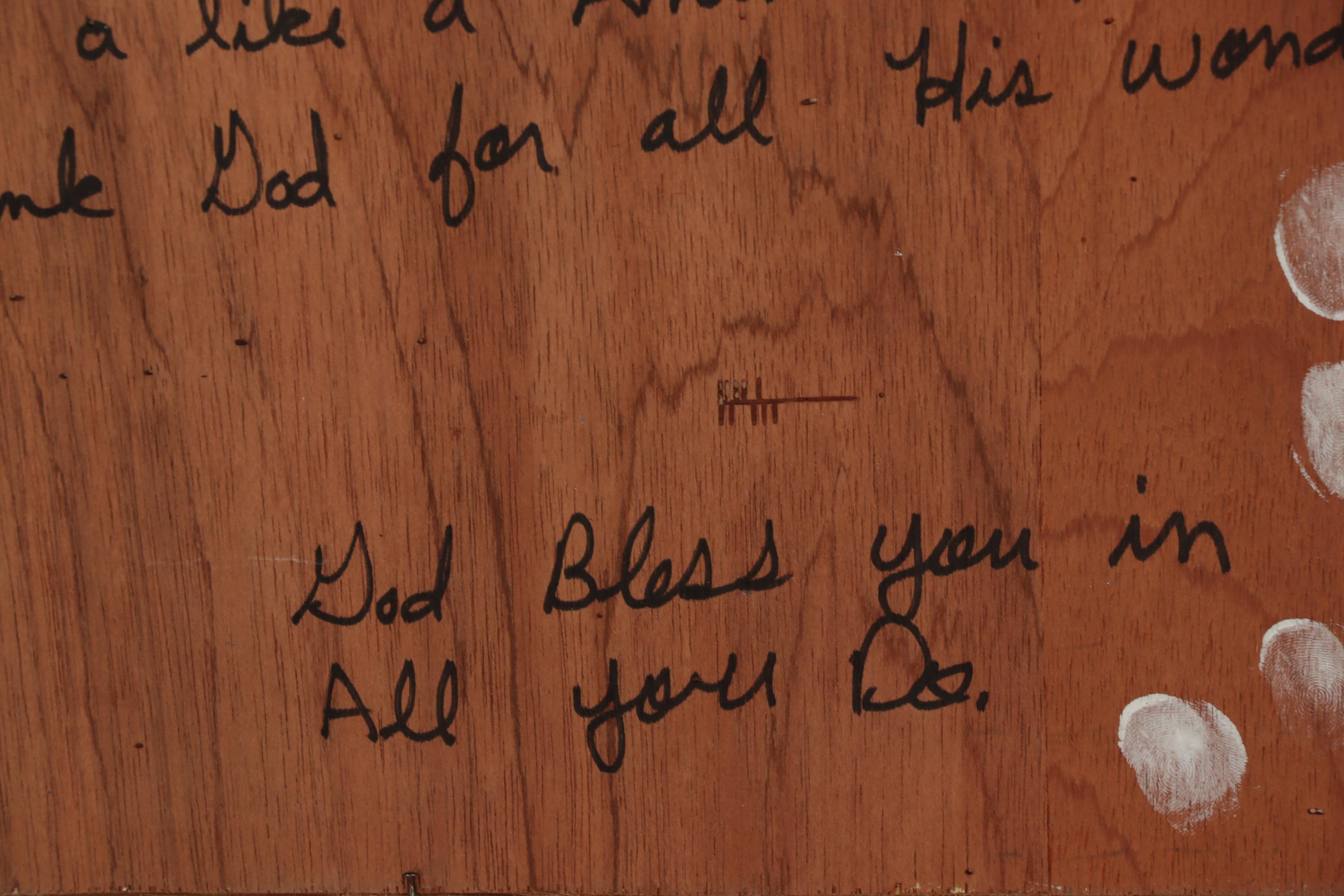 Michael Finster 1996 Folk Art Oil Painting "Flying Cow (Paradise)" | EBTH