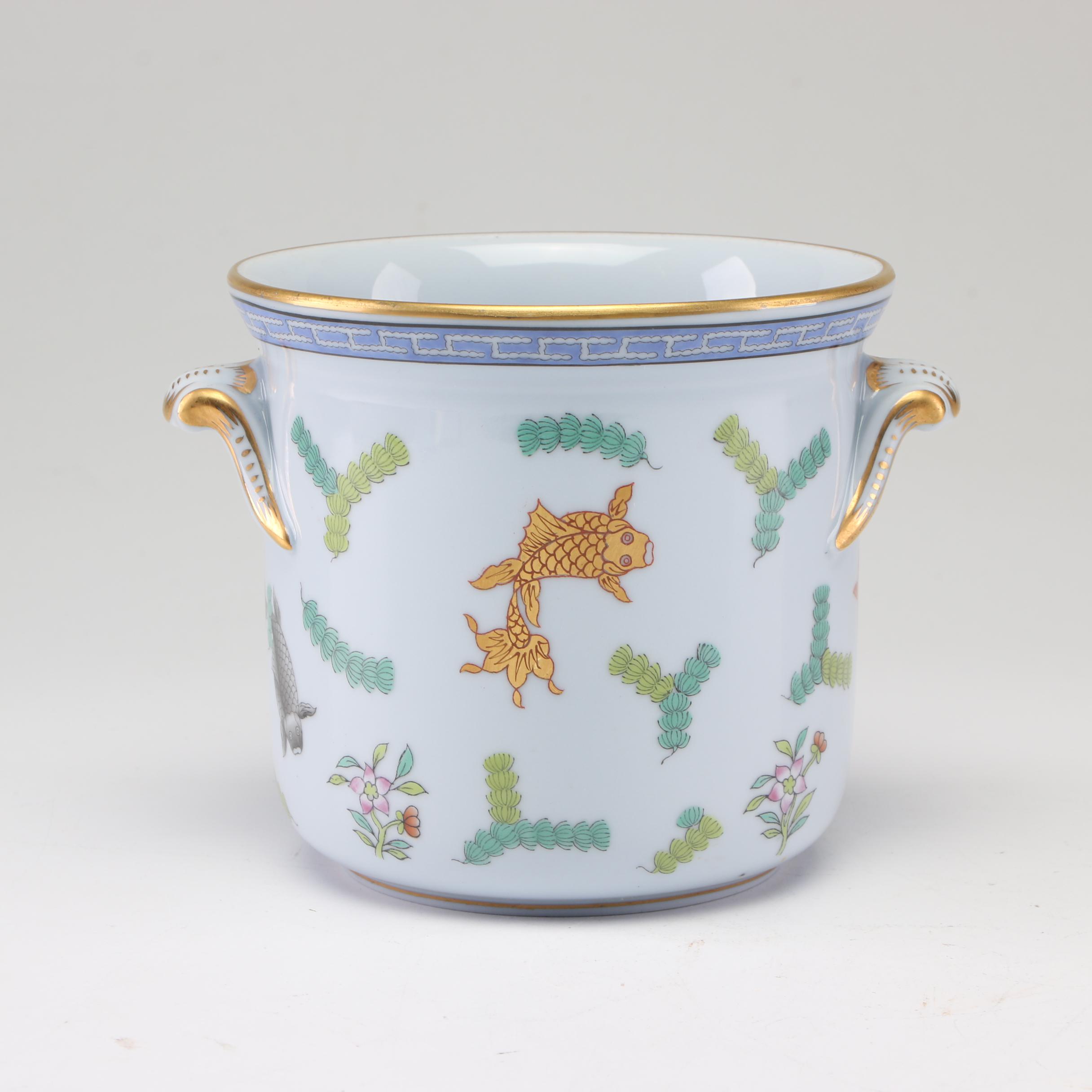 Herend "Poisson" Porcelain Cachepot, 1985–1997 | EBTH