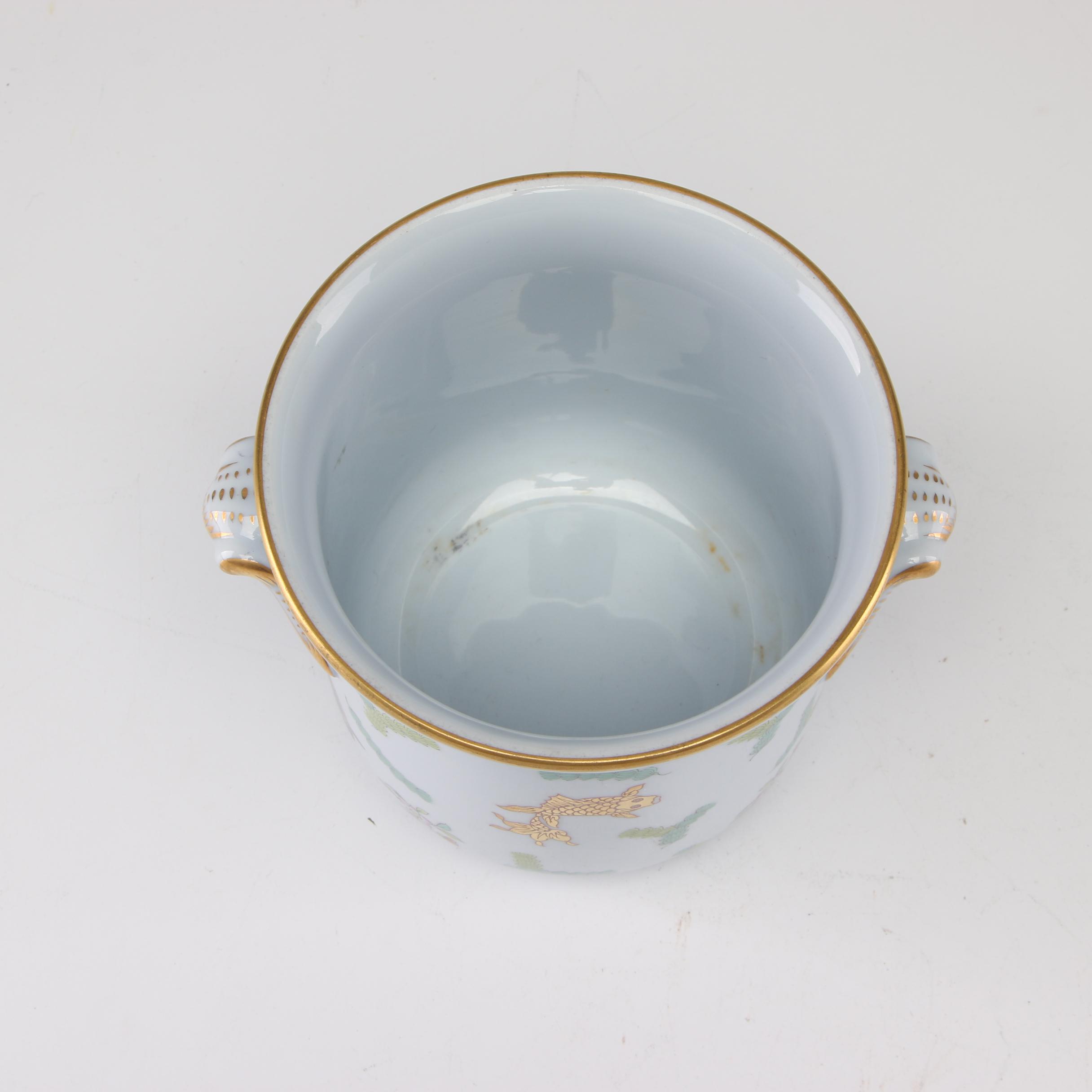 Herend "Poisson" Porcelain Cachepot, 1985–1997 | EBTH