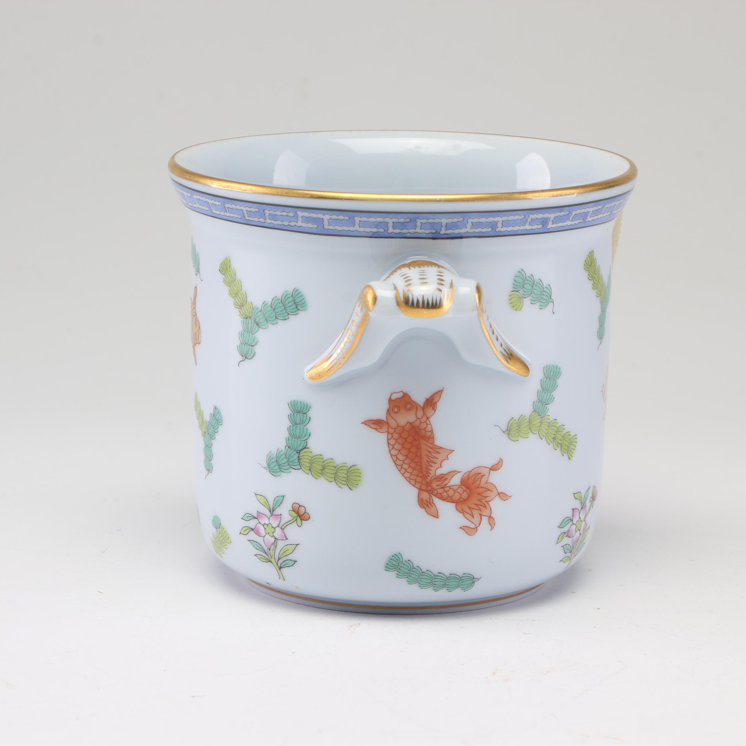Herend "Poisson" Porcelain Cachepot, 1985–1997 | EBTH