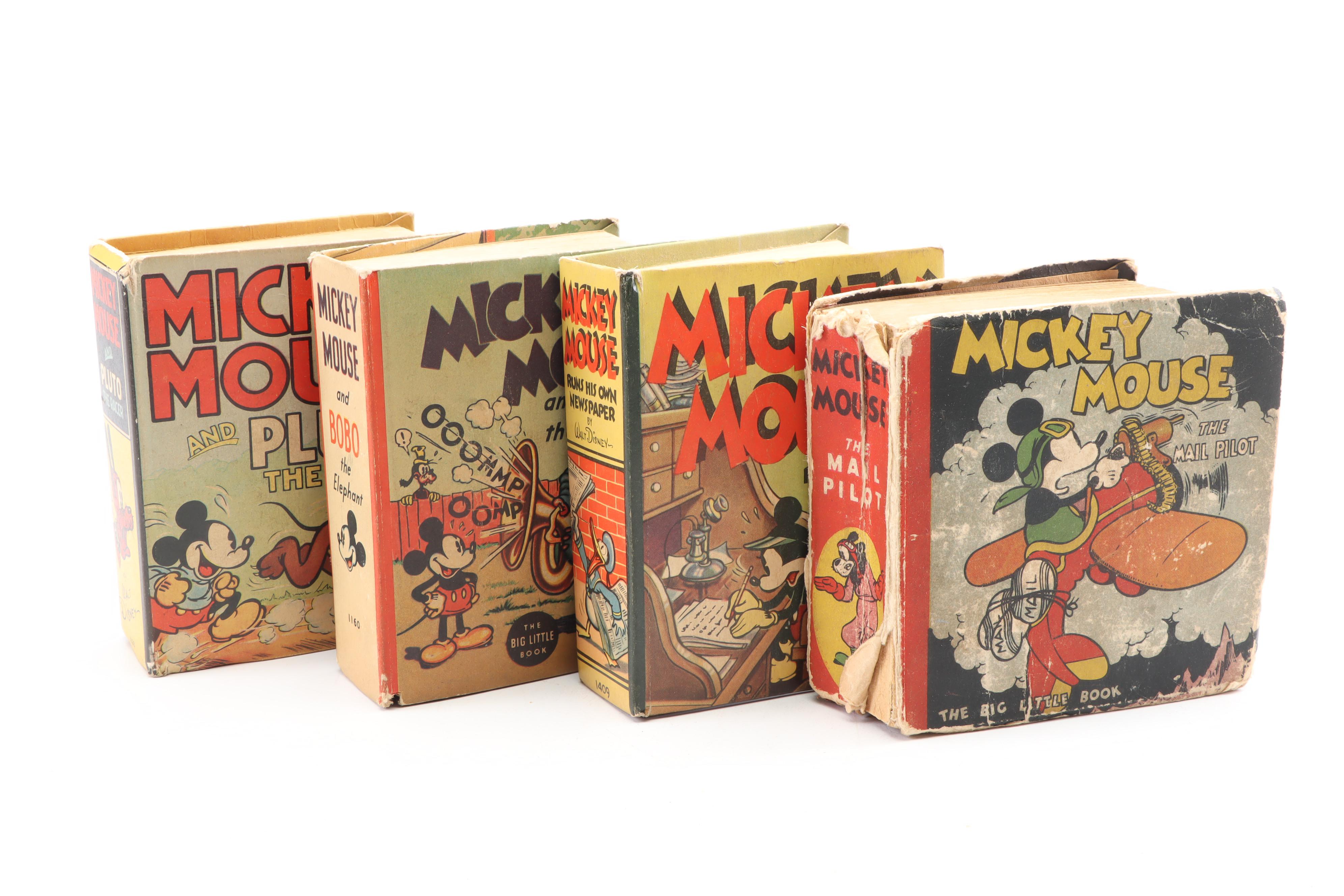1930's Big Little Books, Rare 3 Color with Mickey Mouse, Buck Rogers ...