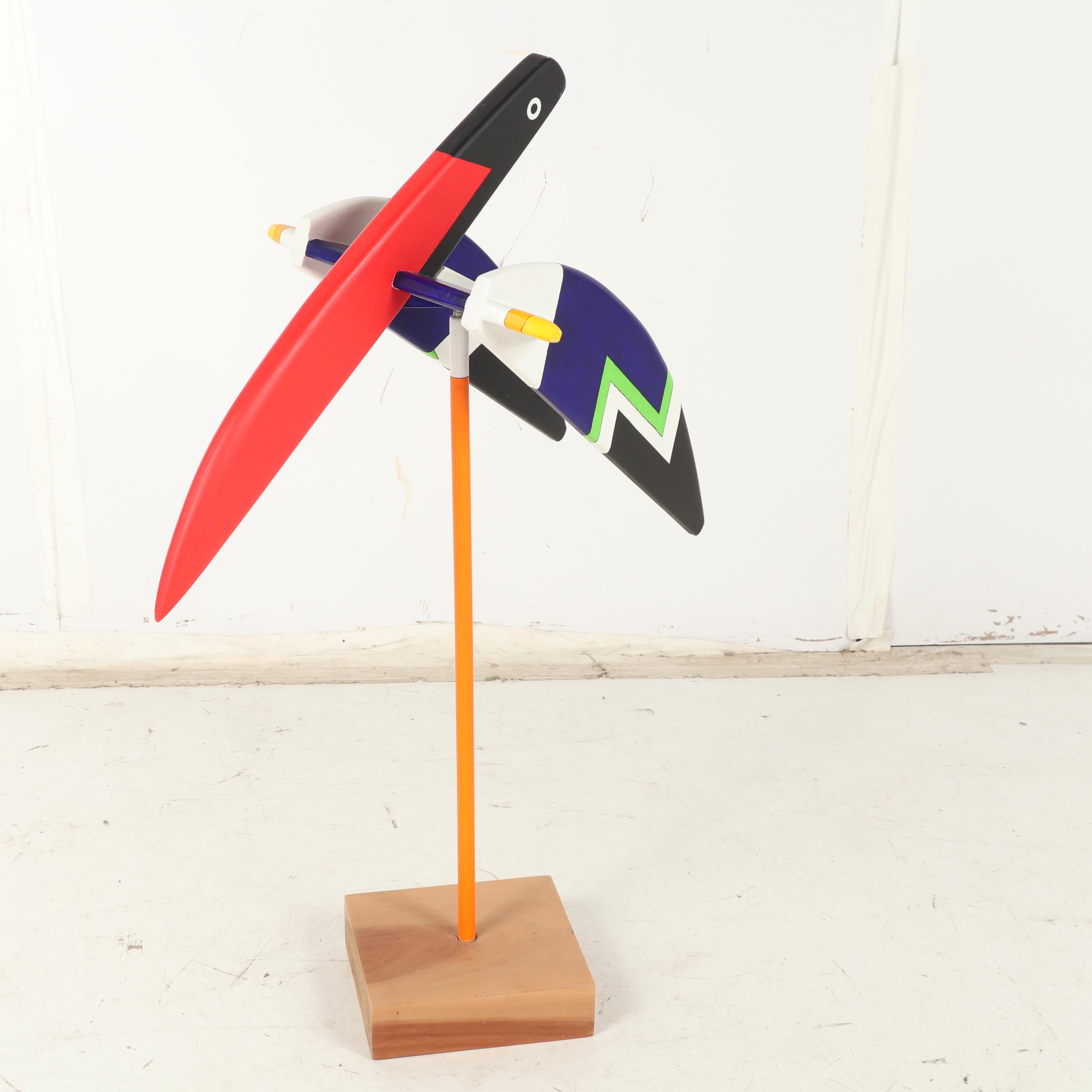Kinetic Balancing Bird Wooden Sculpture | EBTH