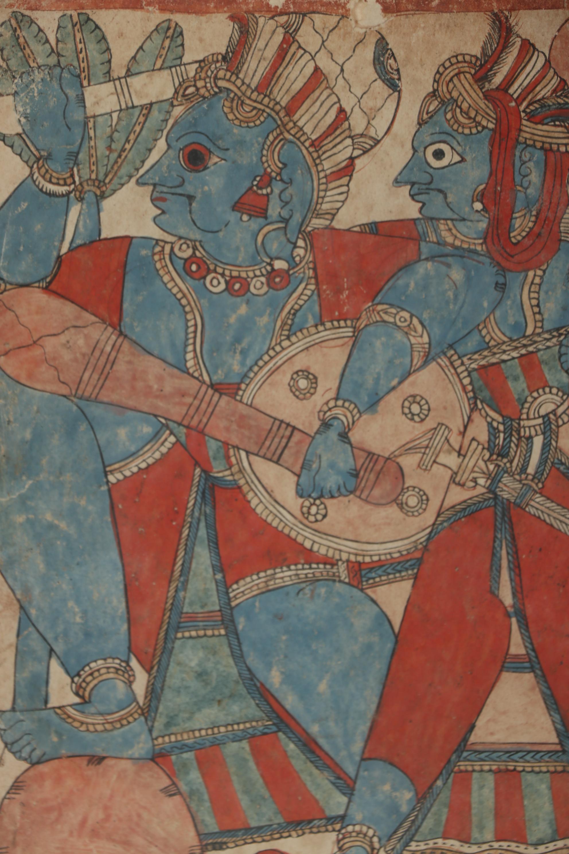 Paithan School Indian Mahabharata Watercolor Paintings, 19th Century | EBTH