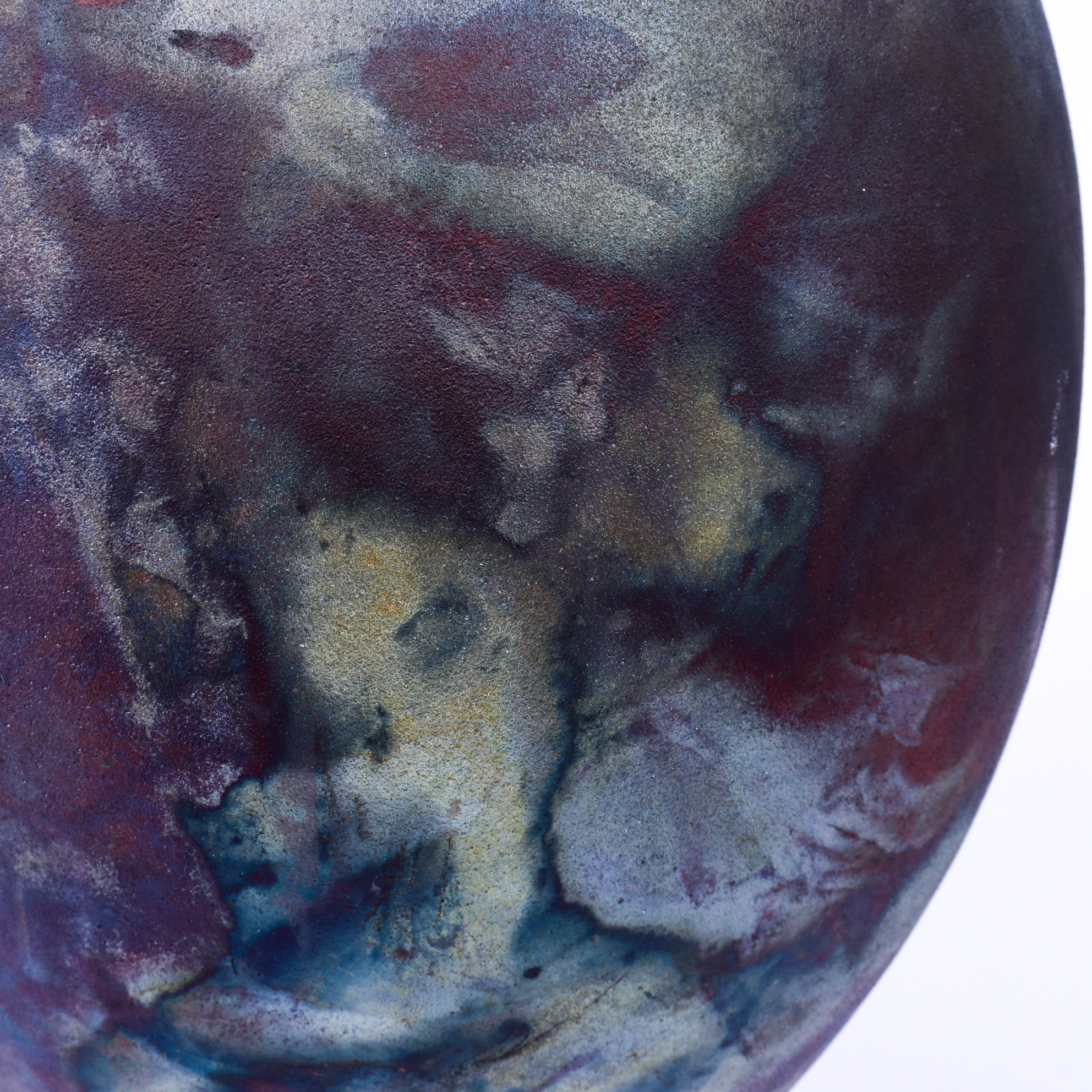 Stephen Roy Copper Metallic Raku Fired Stoneware Vase | EBTH