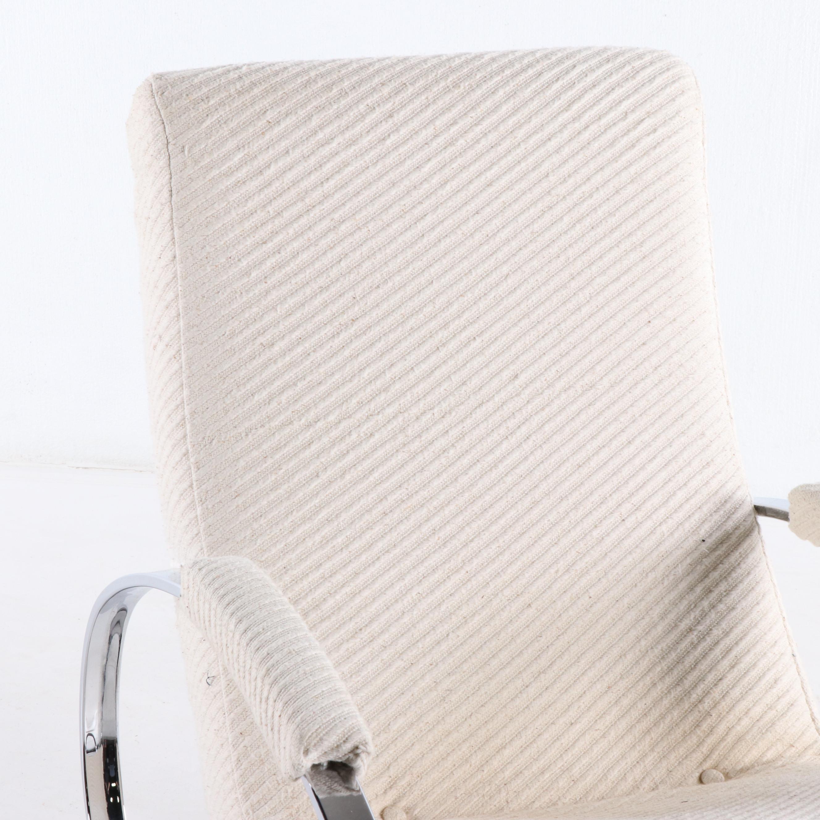 Milo Baughman Chrome Flatbar Oval Rocking Chair, Circa 1970s | EBTH