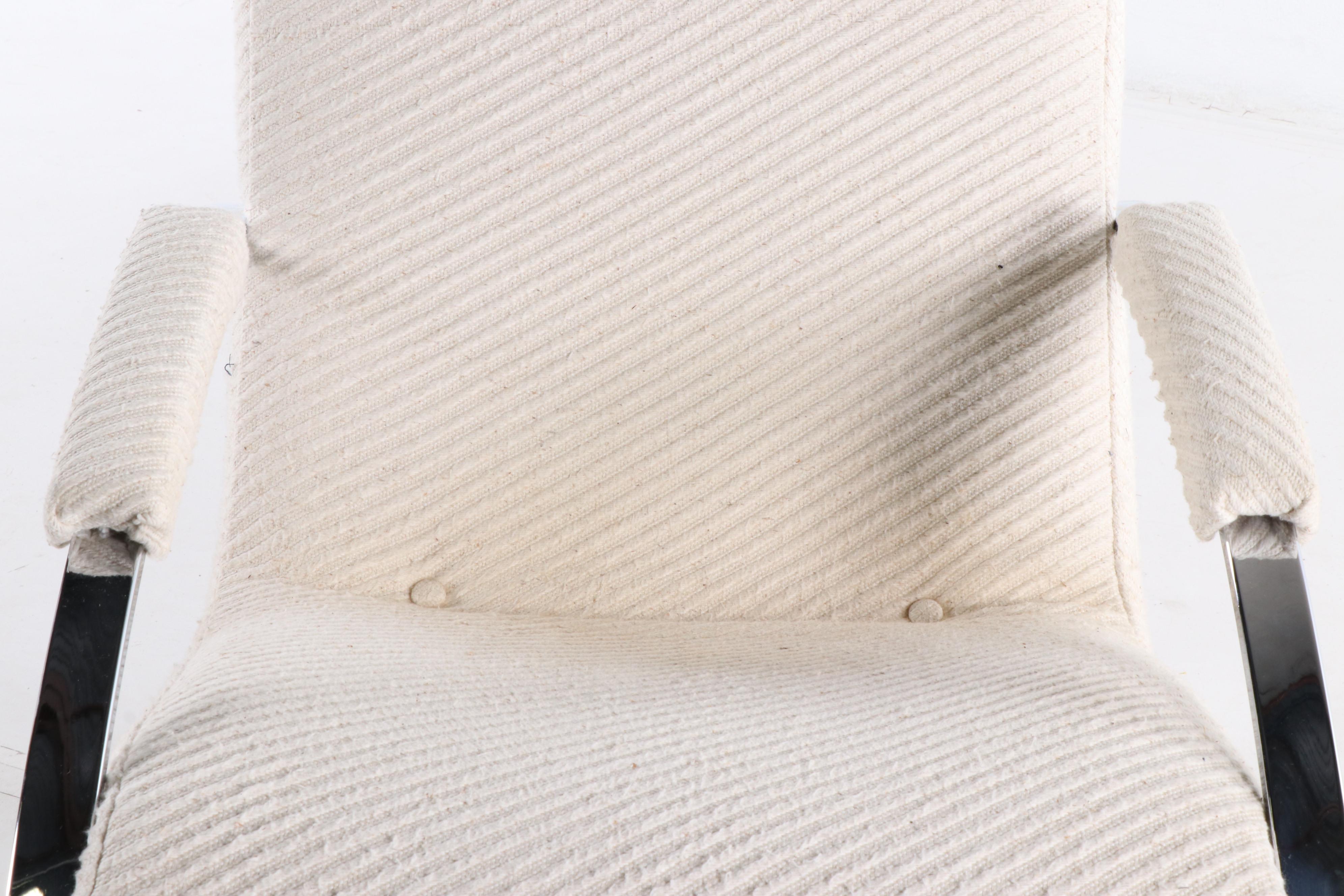 Milo Baughman Chrome Flatbar Oval Rocking Chair, Circa 1970s | EBTH