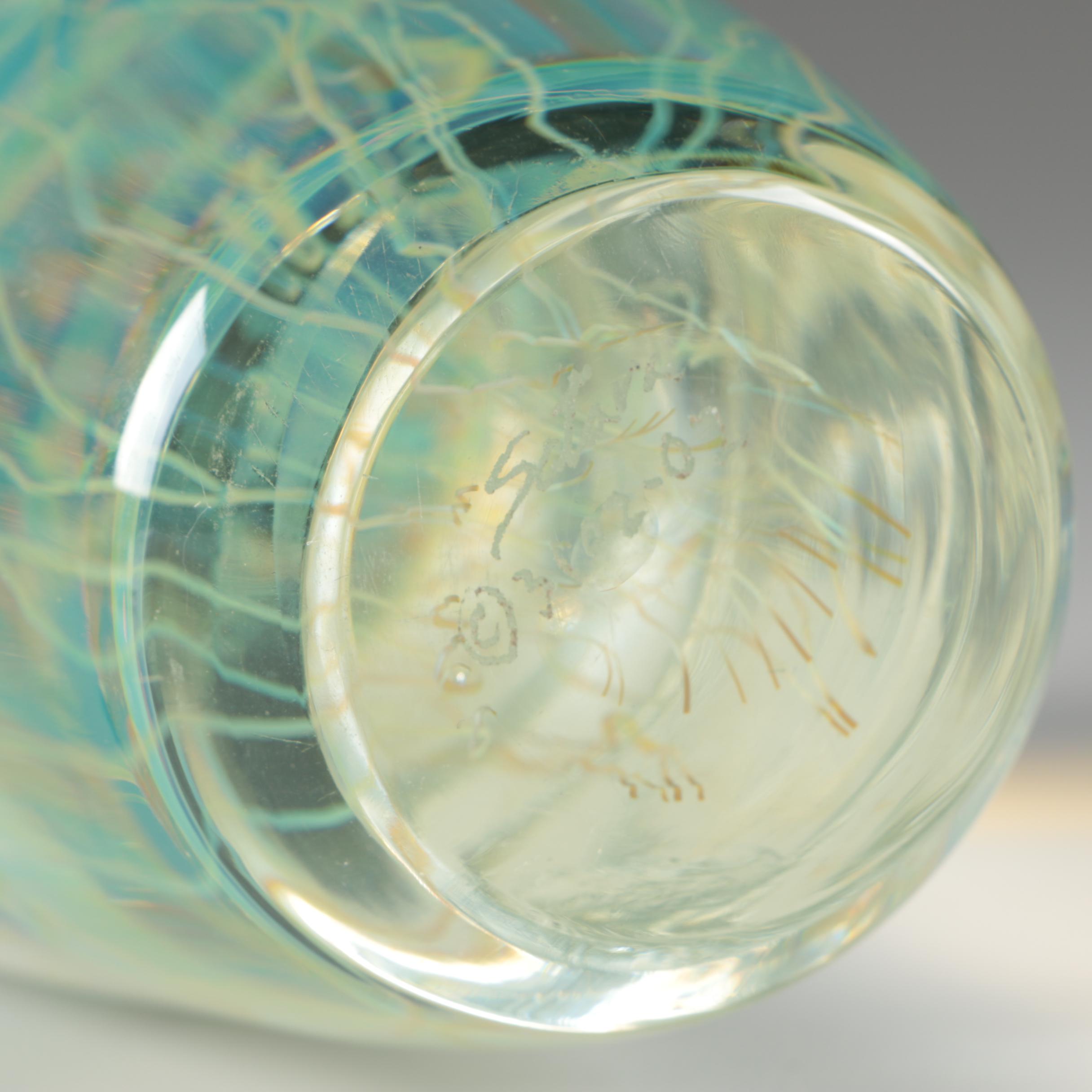 Satava Art Glass Jellyfish Paperweight | EBTH