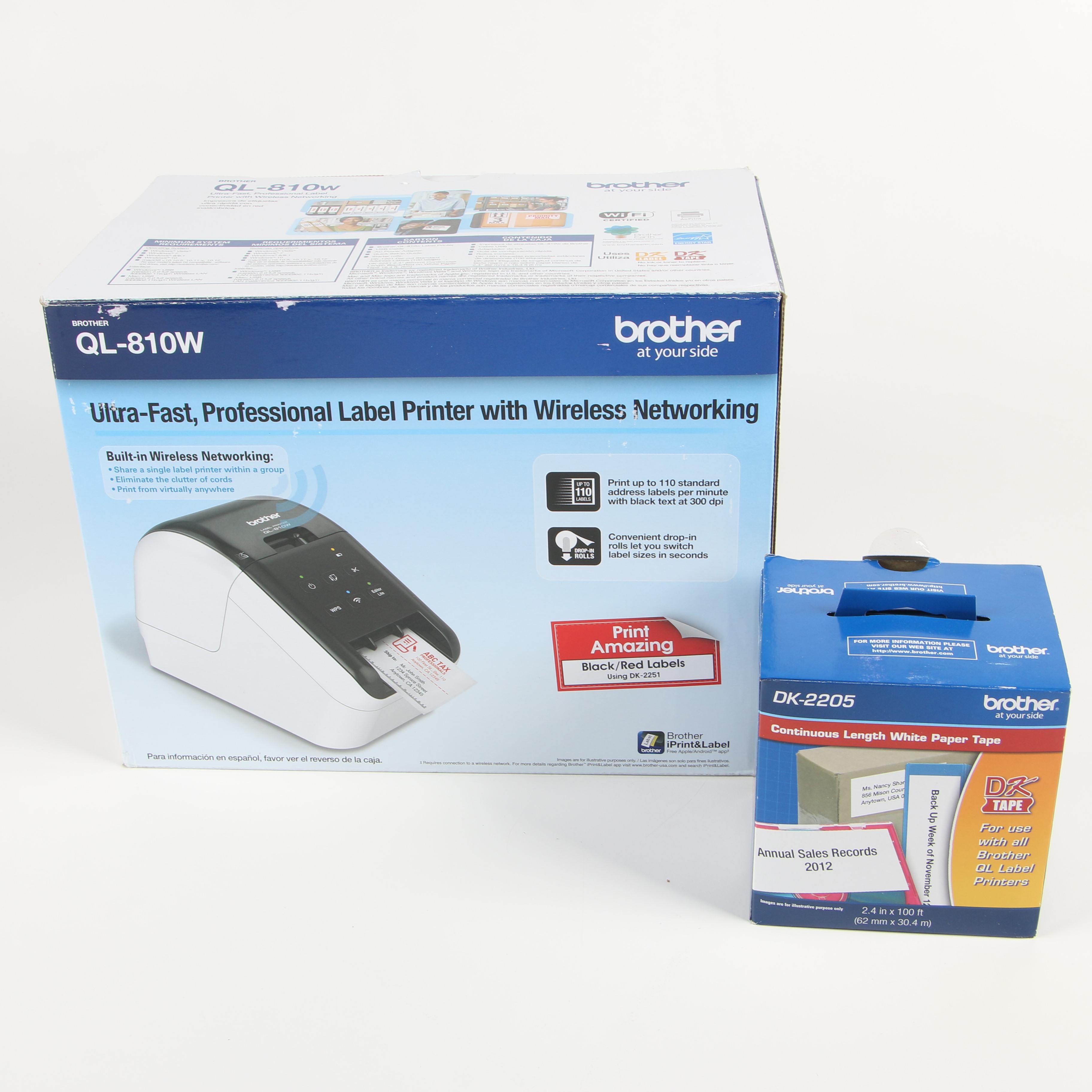 Brother QL-810W Label Printer with Tape | EBTH