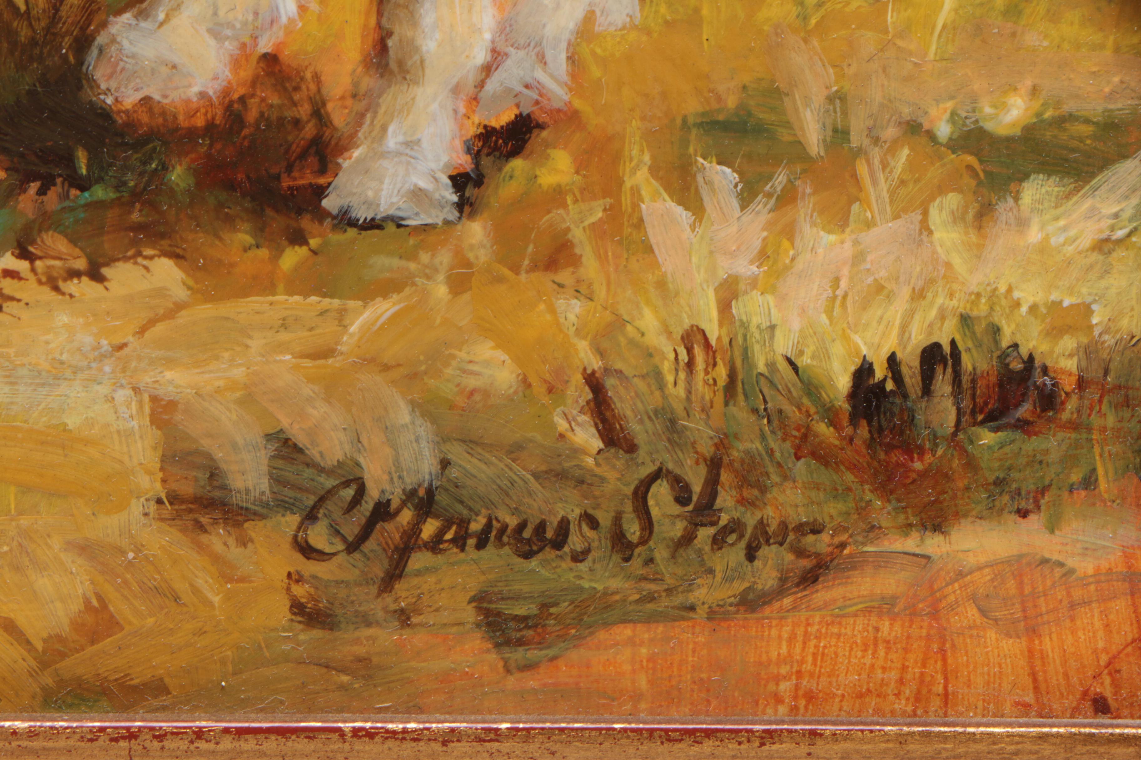 C. Marcus Stone Oil Painting of Horses in Pasture | EBTH