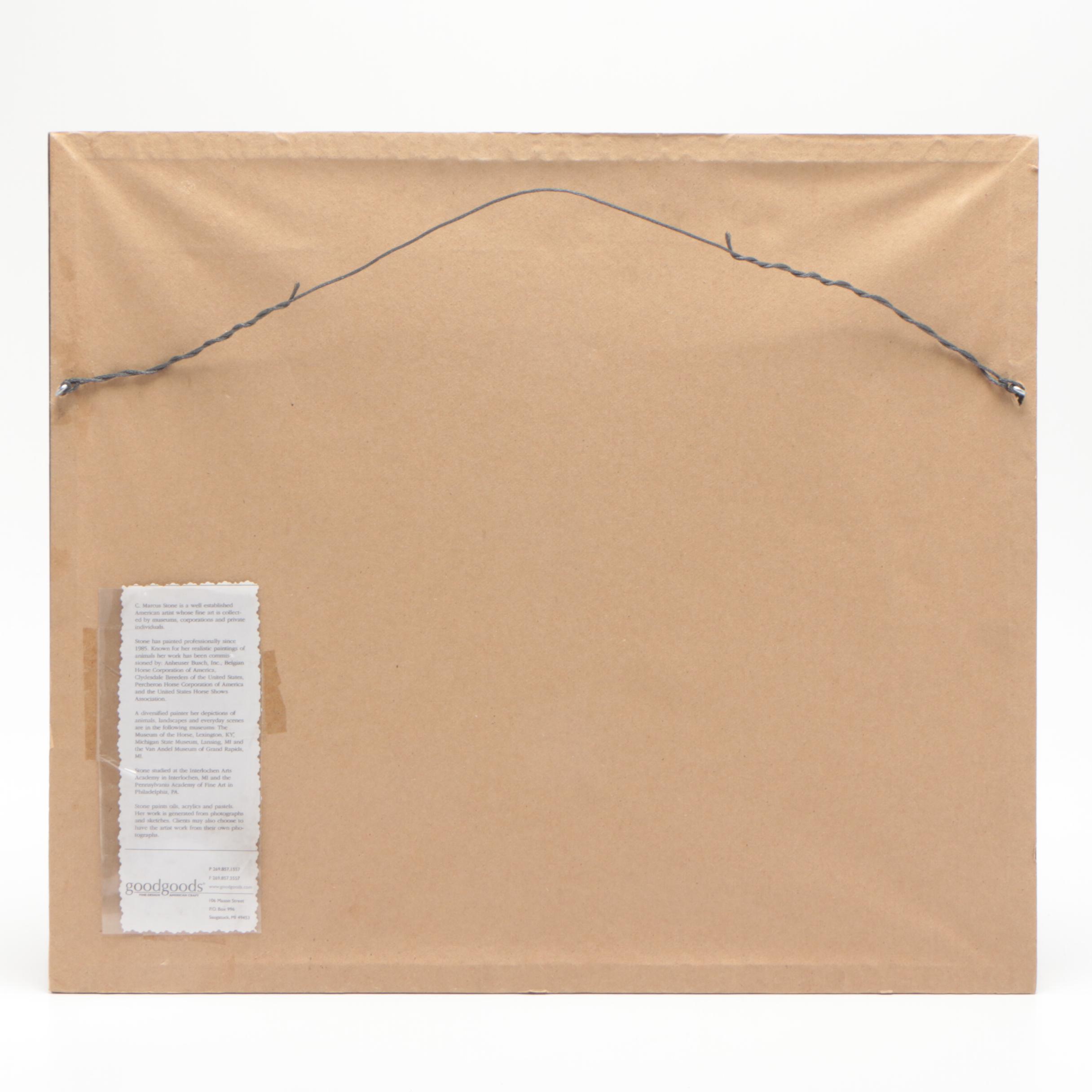 C. Marcus Stone Oil Painting of Horses in Pasture | EBTH