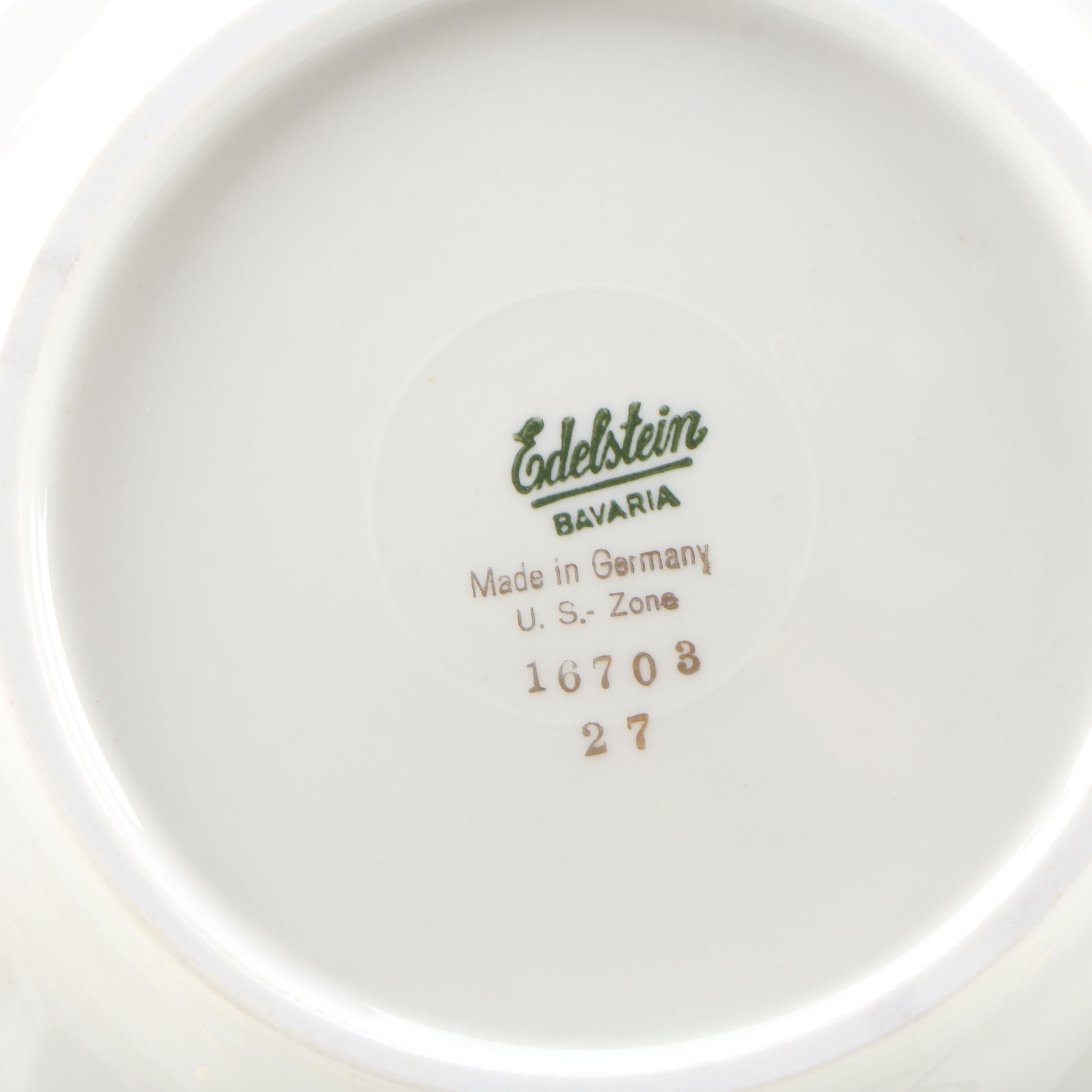 Edelstein "Moss Rose" Porcelain Dinnerware, 1940s | EBTH