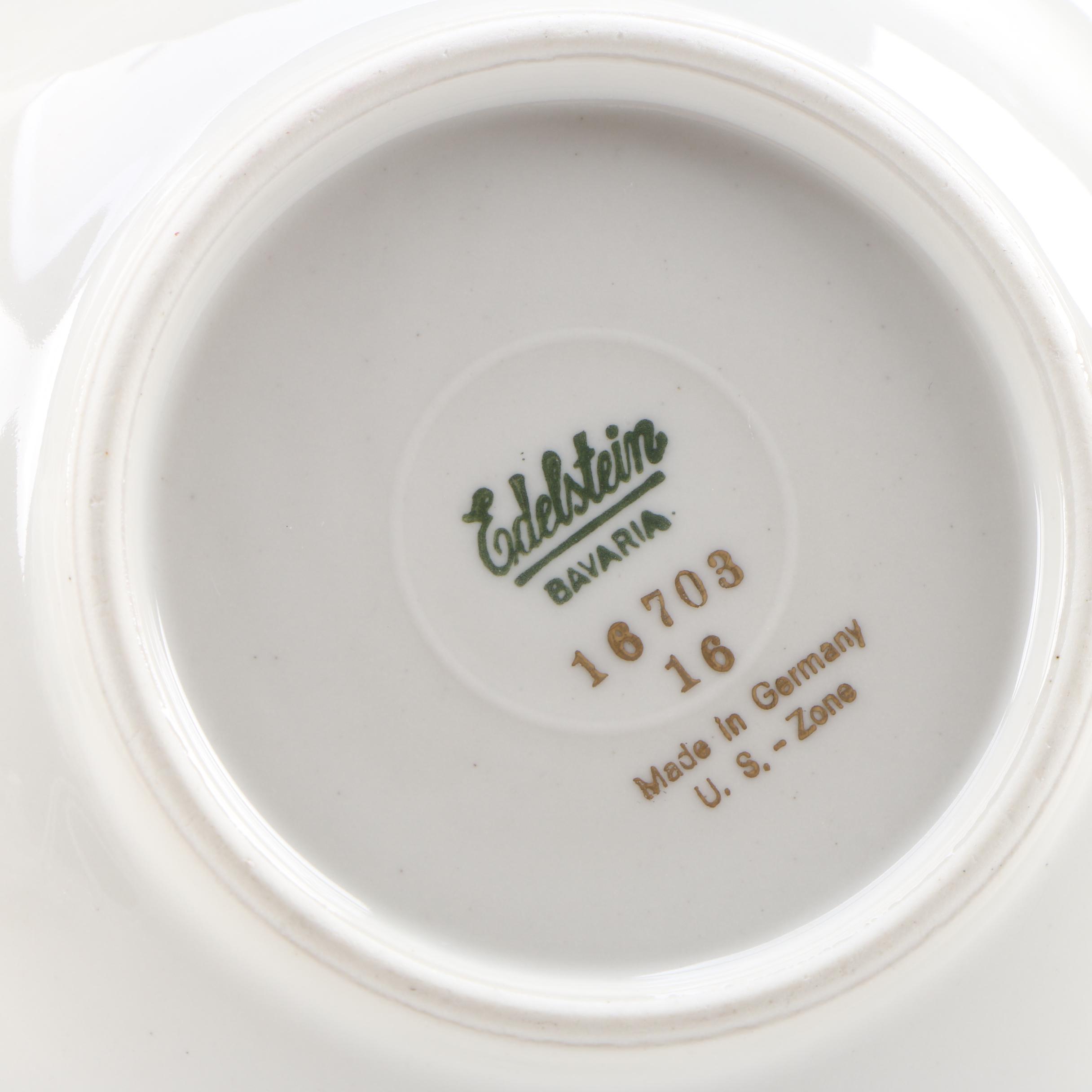 Edelstein "Moss Rose" Porcelain Dinnerware, 1940s | EBTH