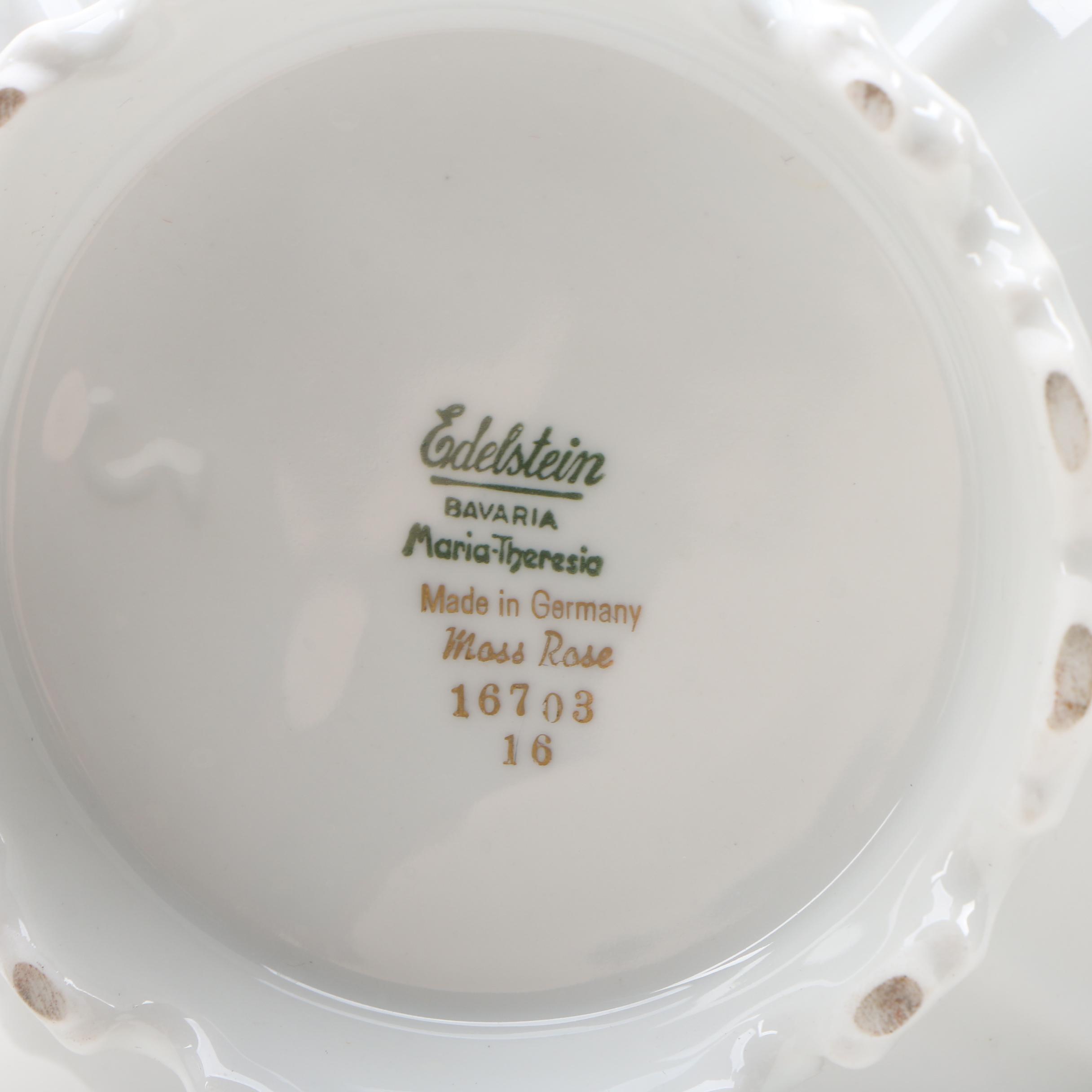 Edelstein "Moss Rose" Porcelain Dinnerware, 1940s | EBTH