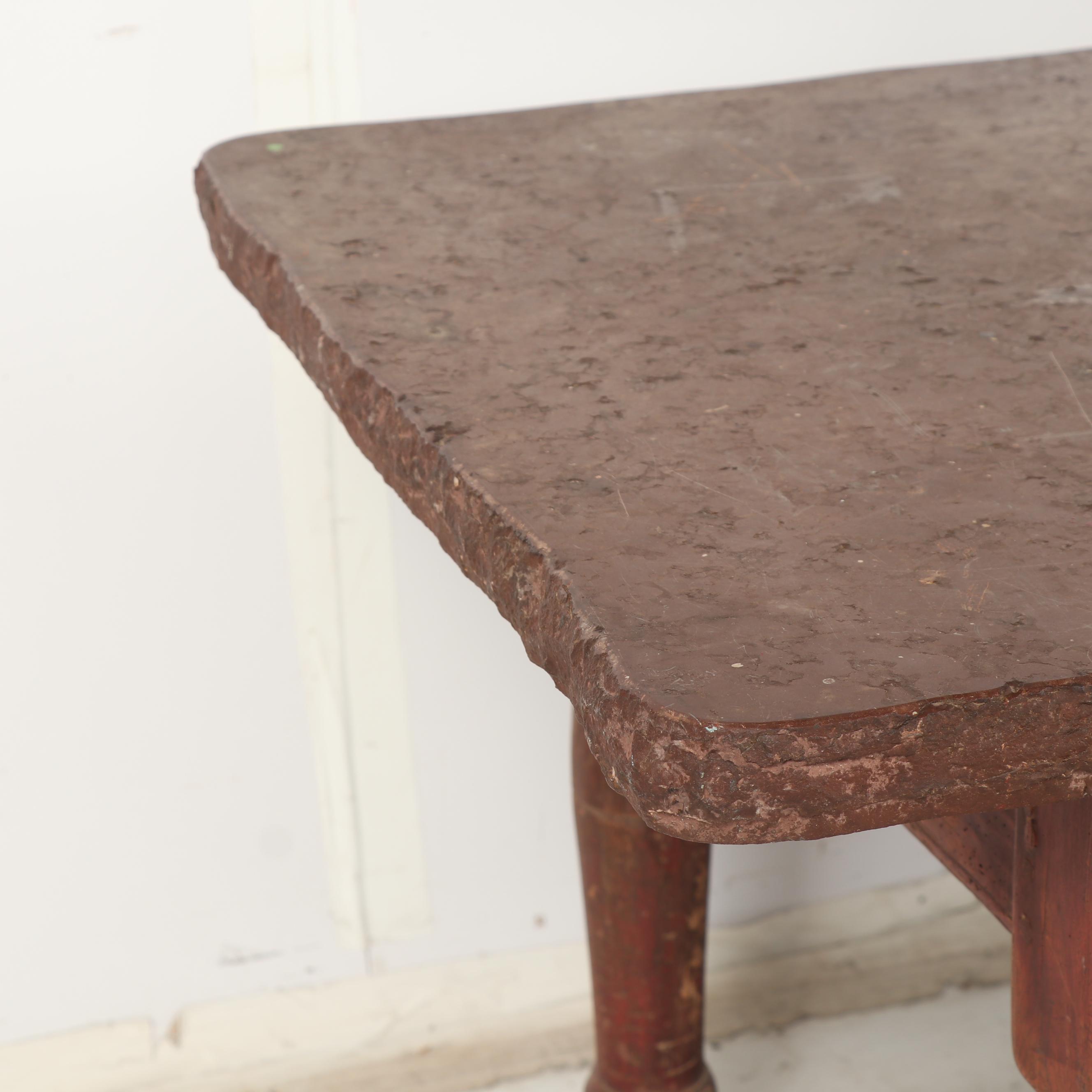 Southern Swedish Granite Stone Table (Skånsk sten bord), 18th century ...