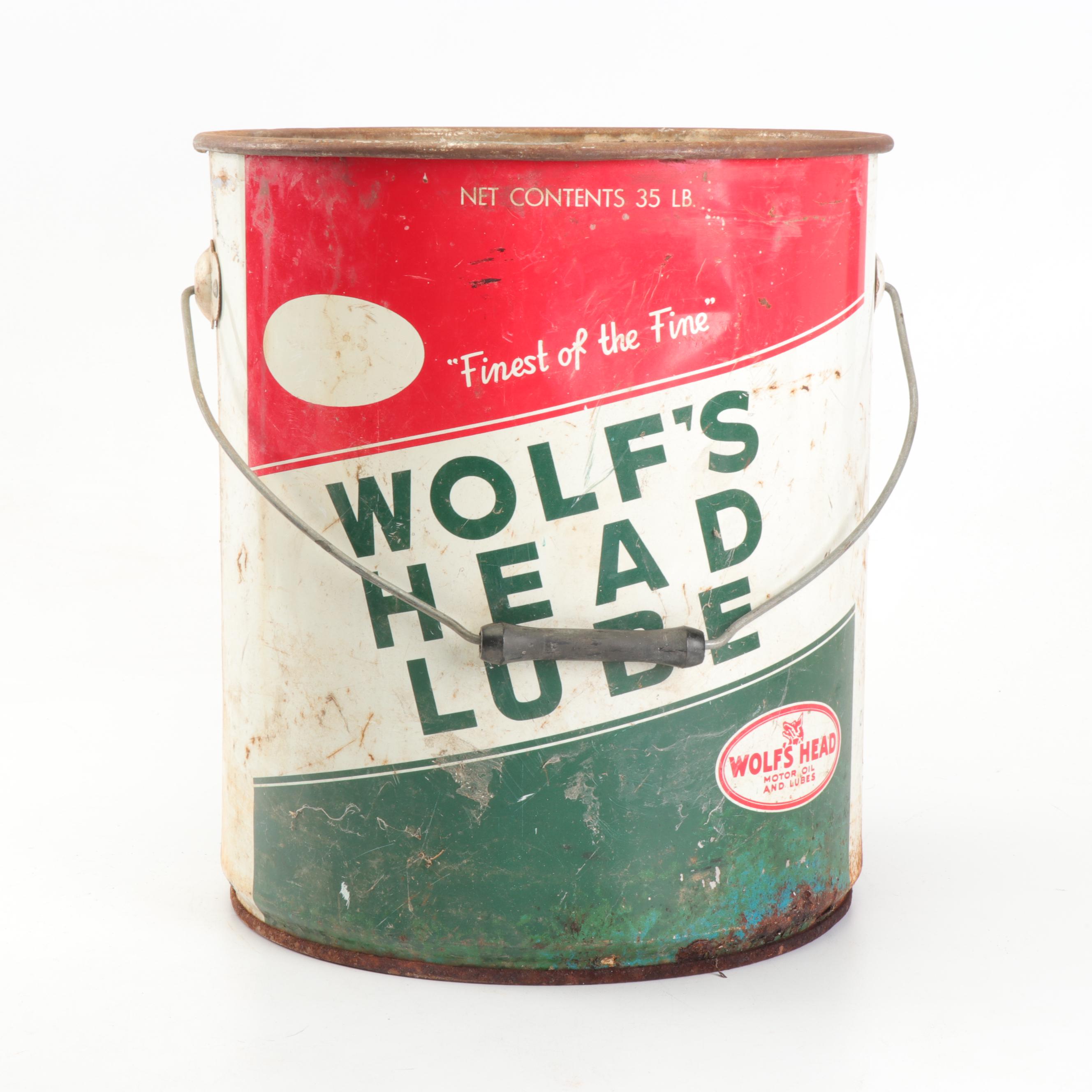 Wolf's Head Lube Motor Oil Tin Can | EBTH