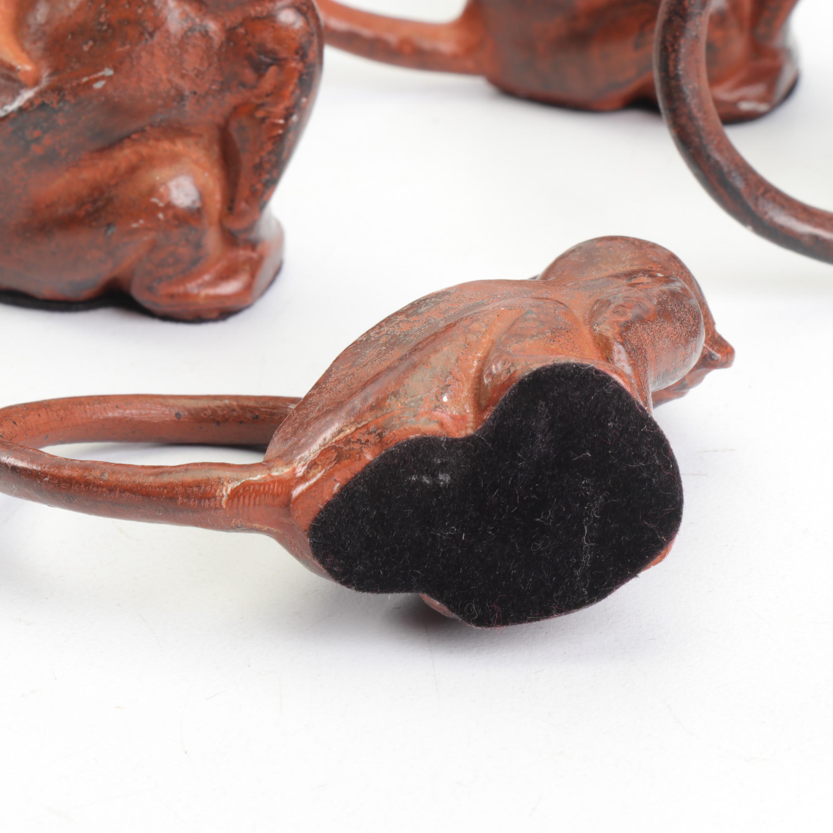 Bronze Tone Metal Monkey Napkin Rings | EBTH