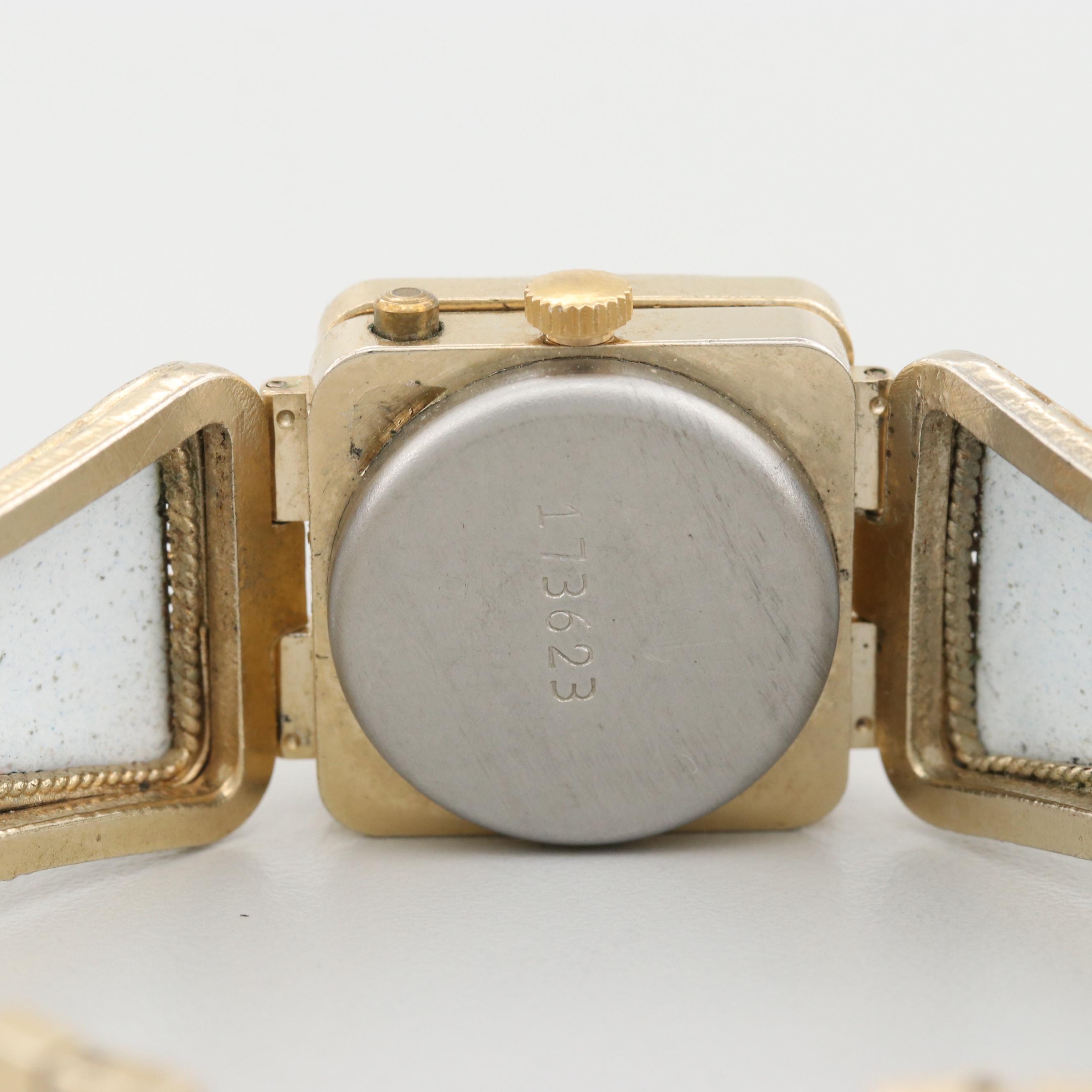 Vintage Yanka Soviet Russian Enamel Secret Dial Stem Wind Wristwatch | EBTH