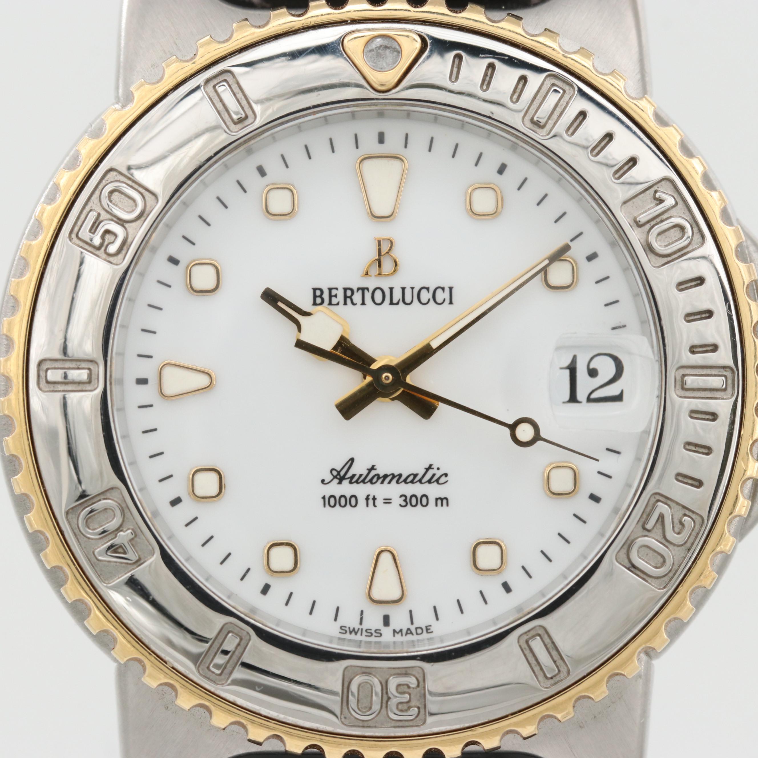 Bertolucci Vir Diver 18K Gold and Stainless Steel Automatic Wristwatch ...