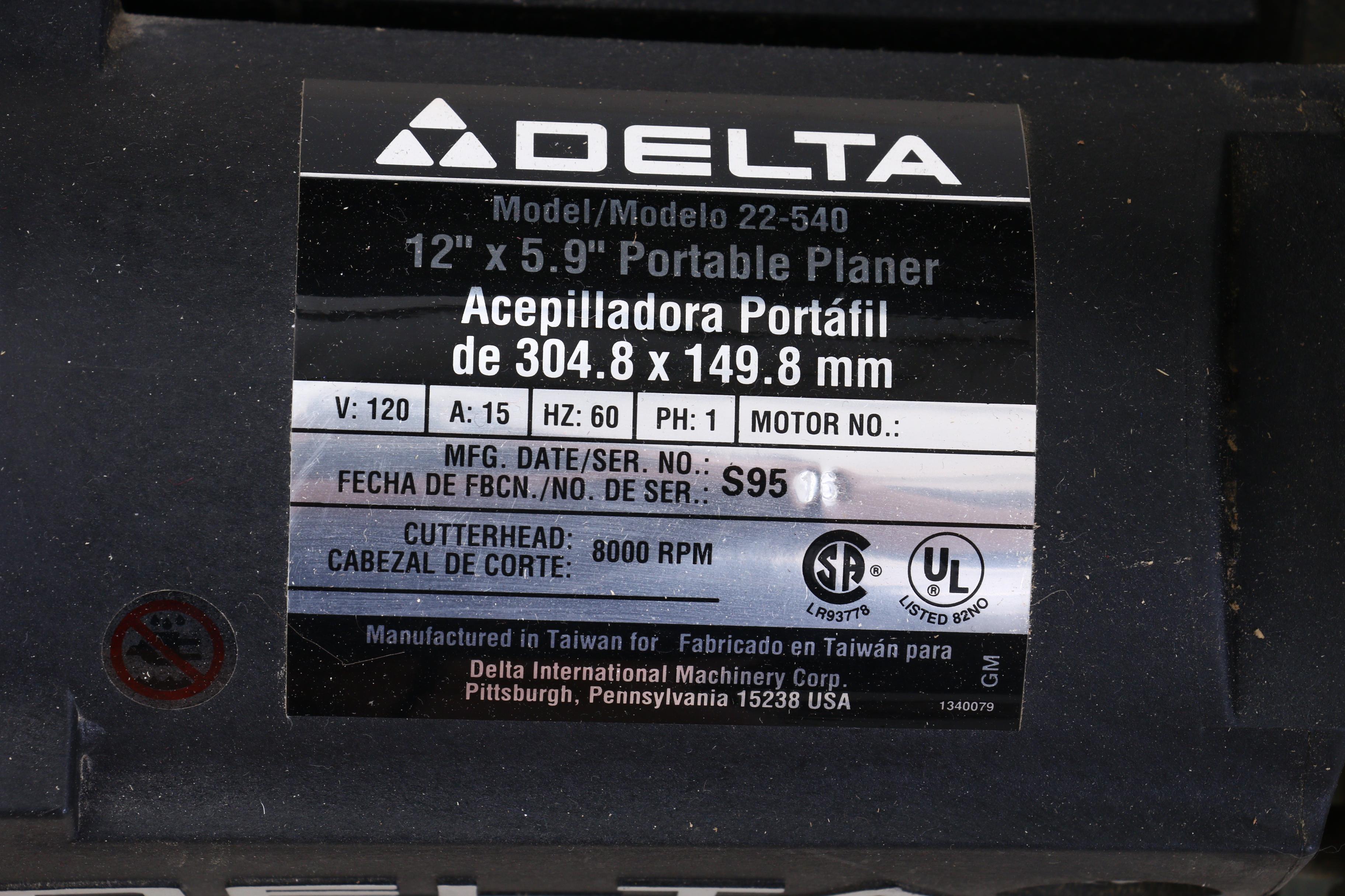 Delta 12" Portable Planer | EBTH