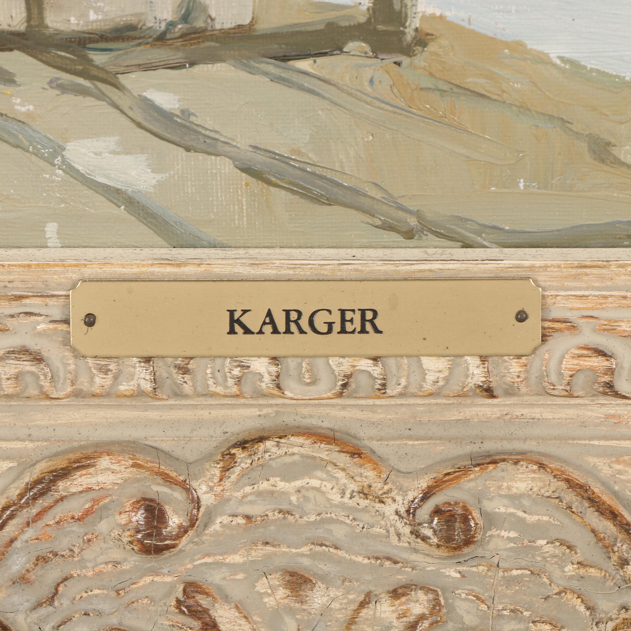 Ernst F. Karger Oil Painting of Canal Scene "Strassburg" | EBTH