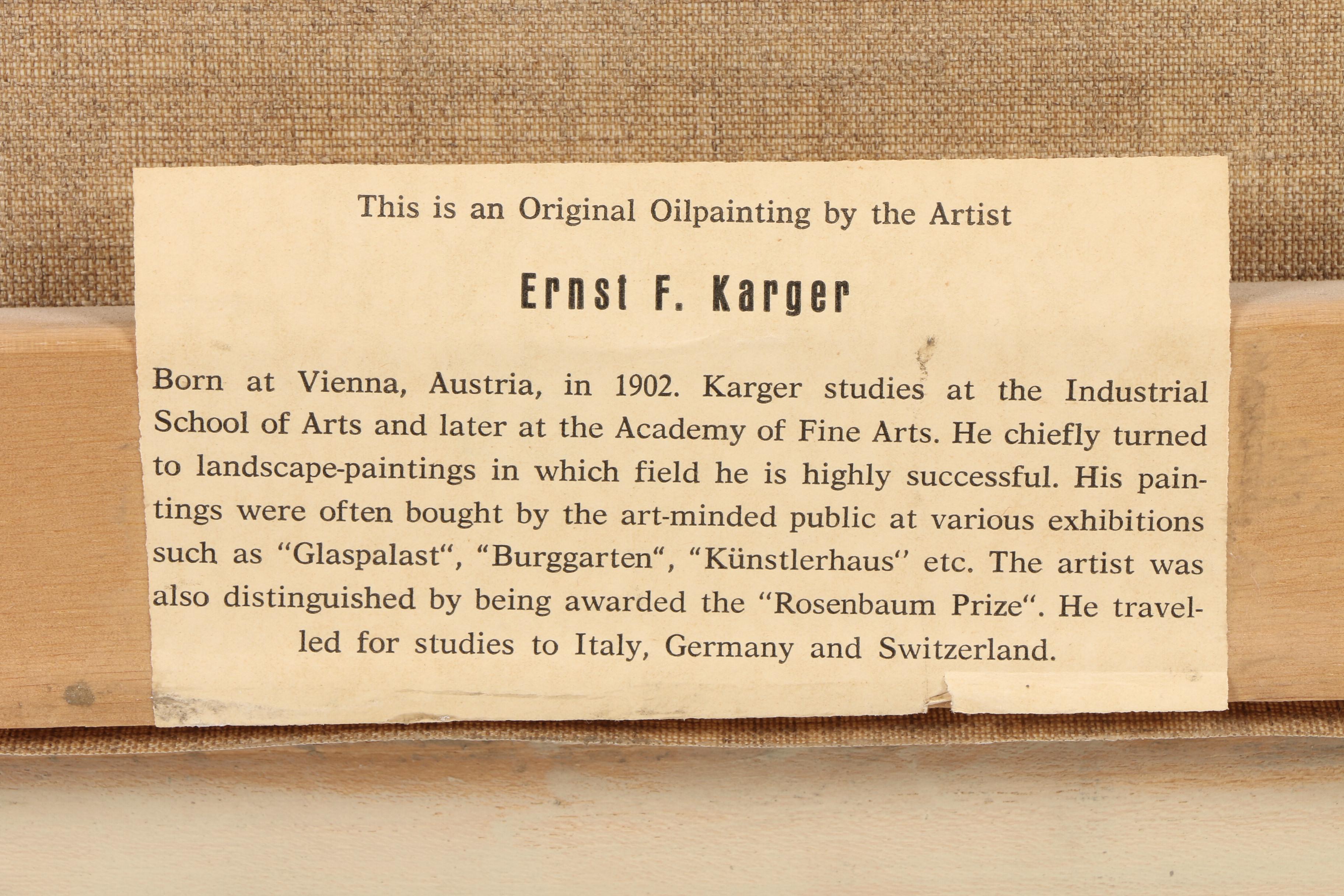 Ernst F. Karger Oil Painting of Canal Scene "Strassburg" | EBTH