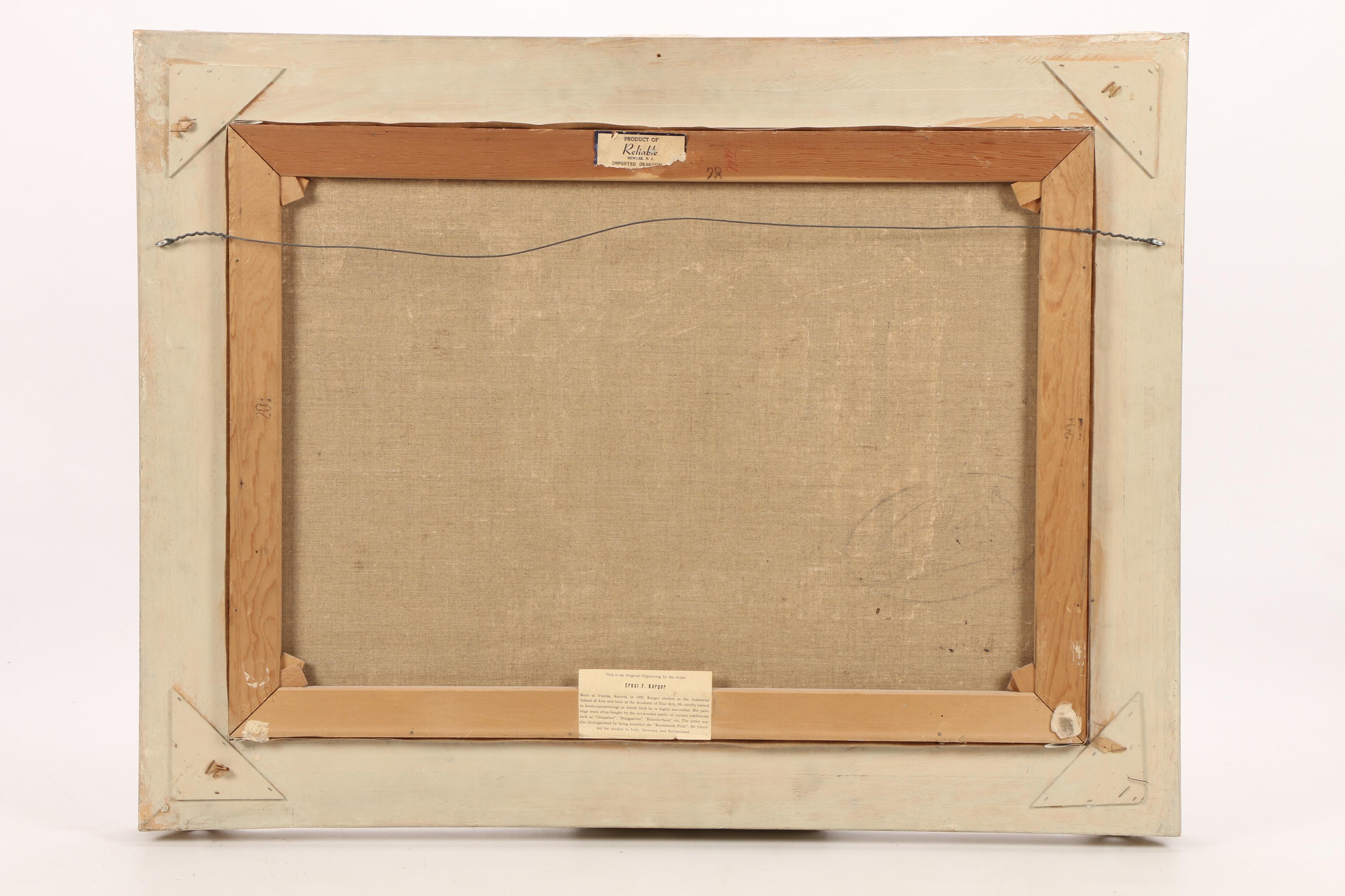 Ernst F. Karger Oil Painting of Canal Scene "Strassburg" | EBTH