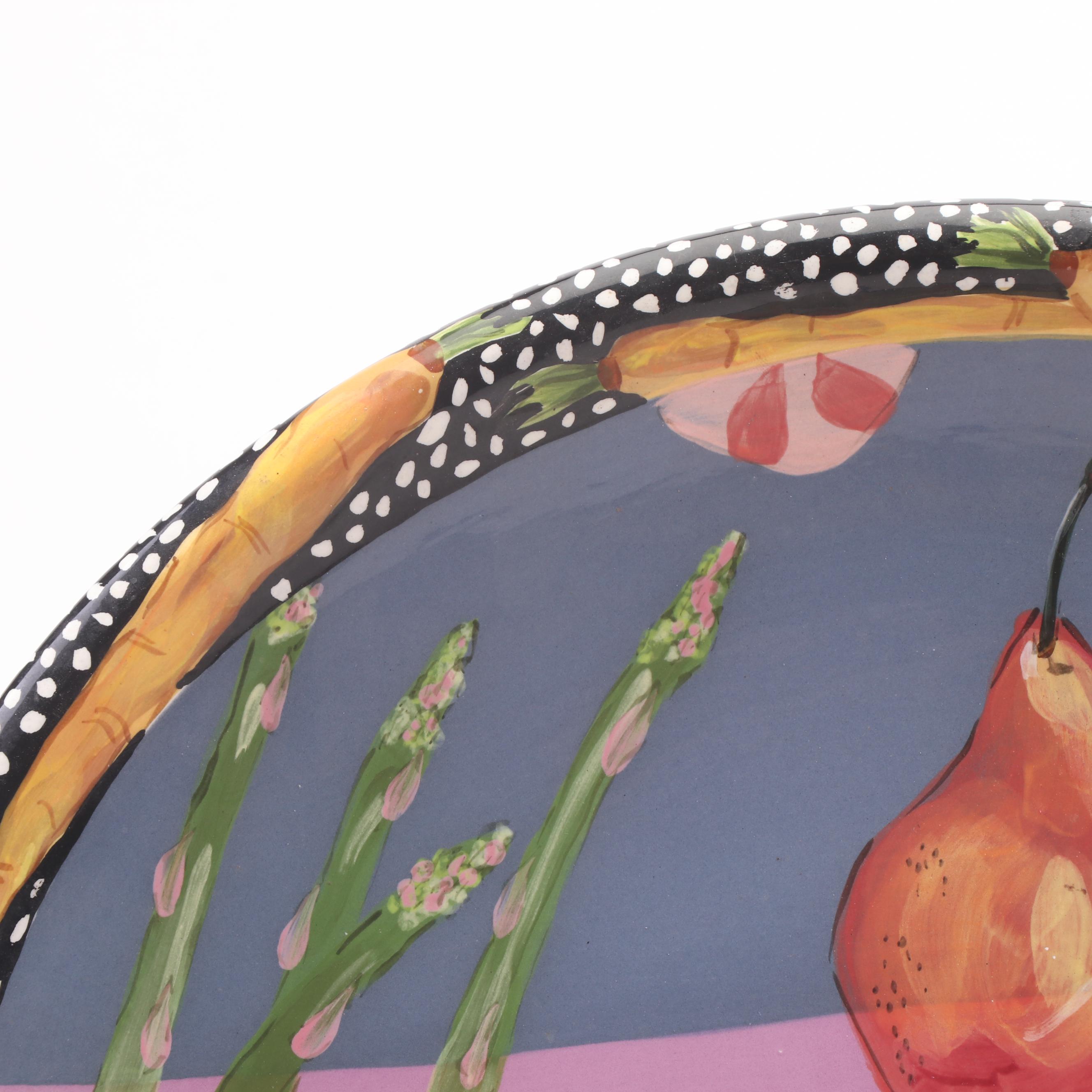 Droll Designs Hand-Painted Ceramic Platters and Serving Dishes | EBTH