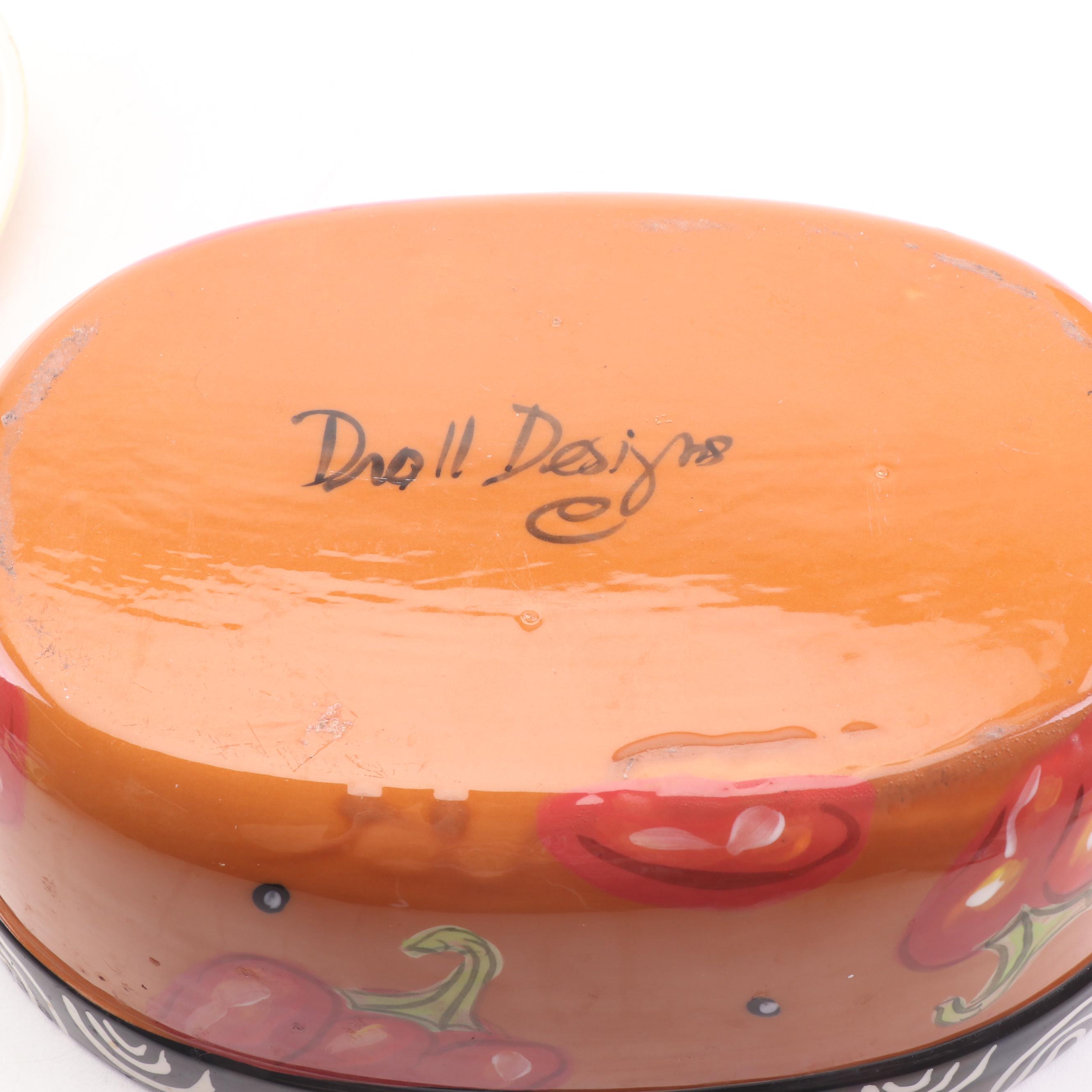 Droll Designs Hand-Painted Ceramic Platters and Serving Dishes | EBTH